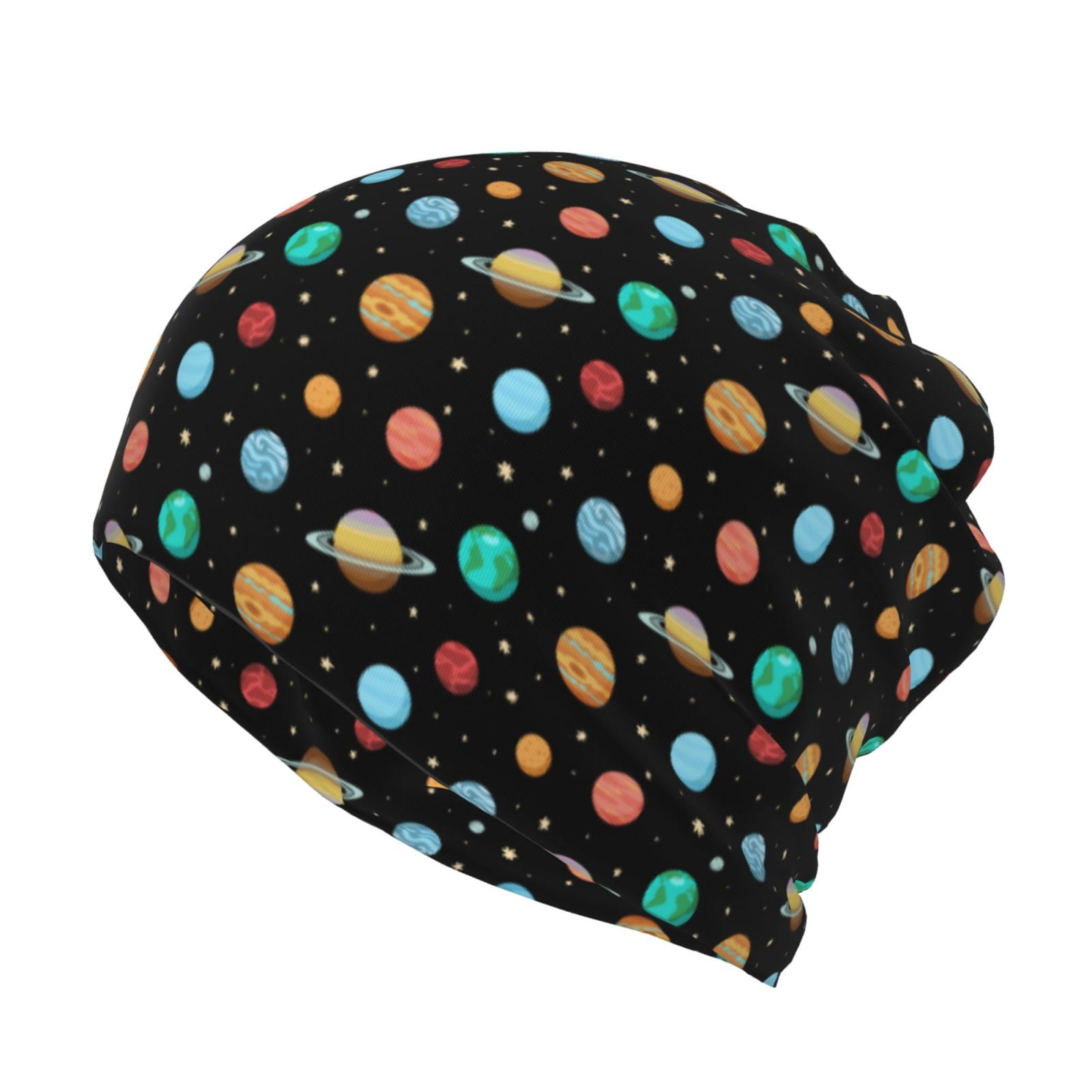 Lukts Solar System Planets Space Pattern Slouchy Beanie Hip-Hop Soft ...