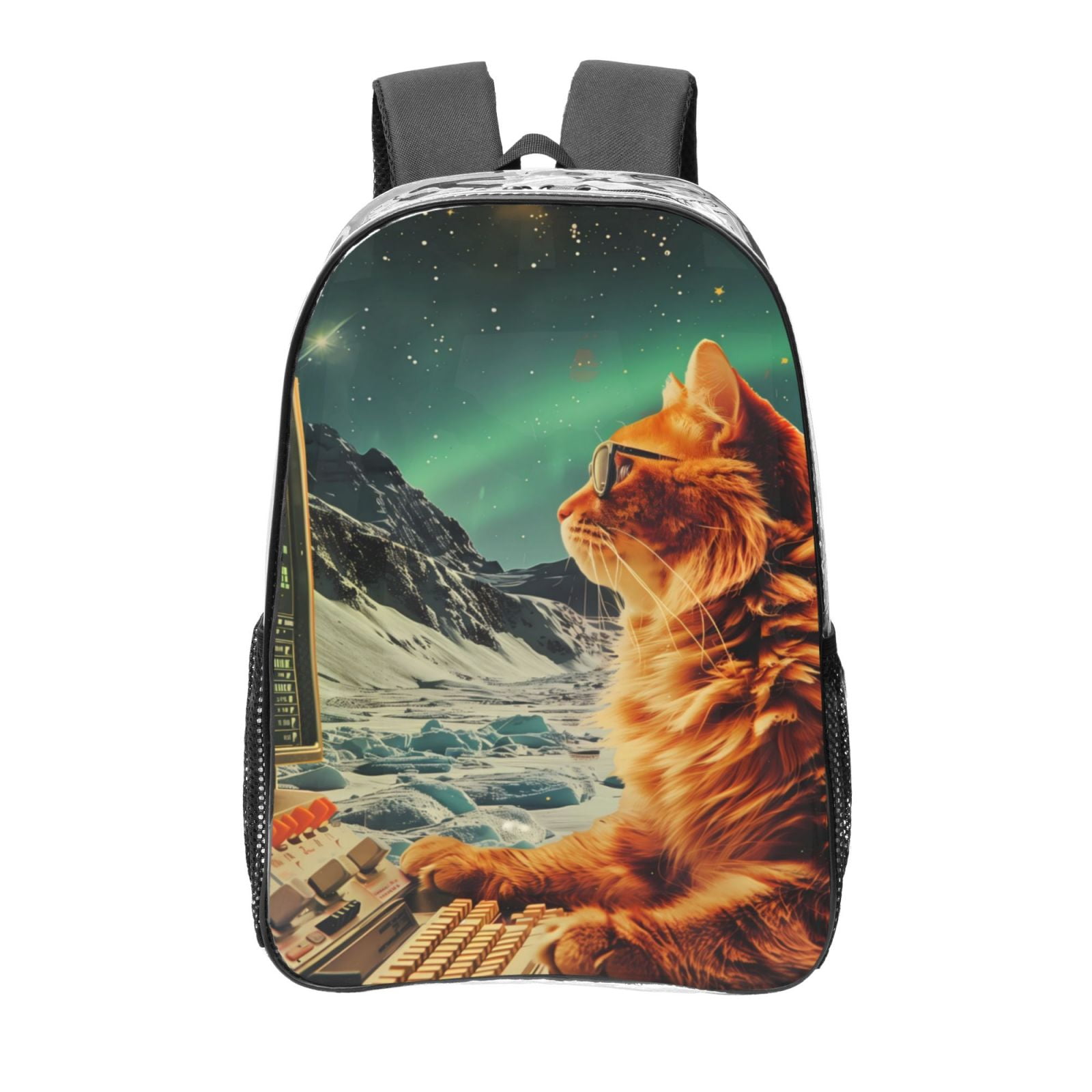 Lukts Space Adventurer Cat for 16-inch Transparent Backpack, Waterproof ...