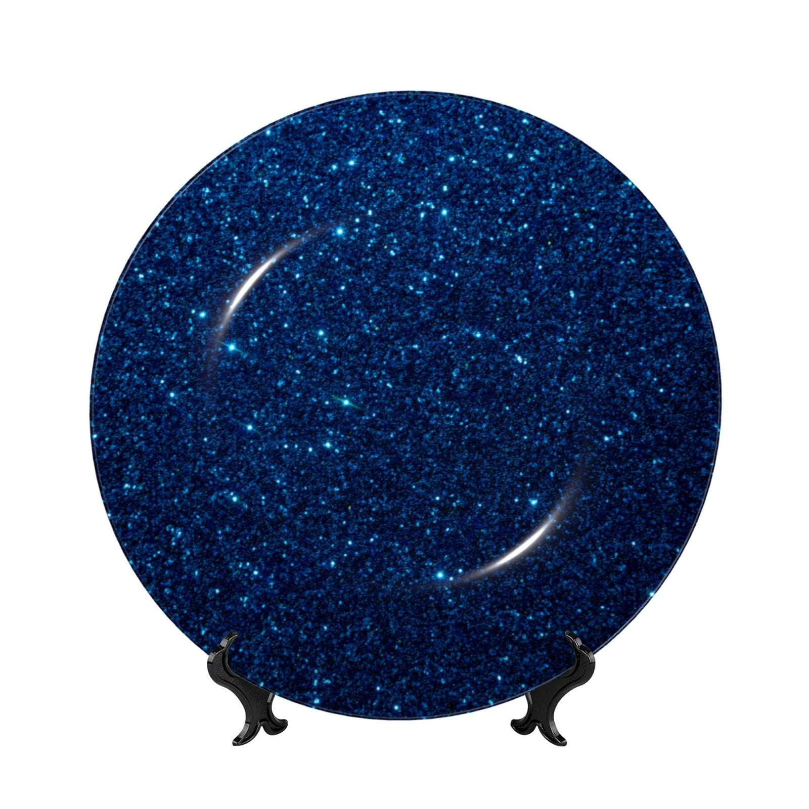 Lukts Sparkling Blue Glitter for Bone China Decorative Plates, Ceramic ...