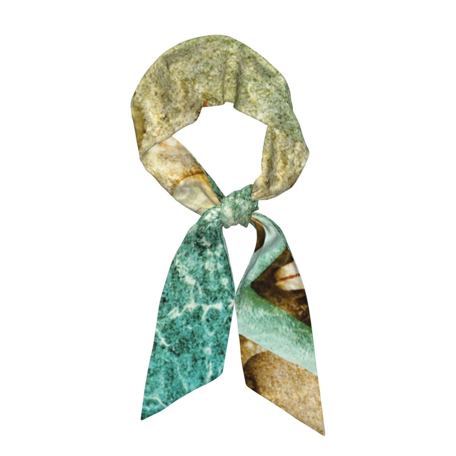 Lukts Starfish And Seashell Pattern Scarf Ribbon Neck Scarf Satin Scarf ...