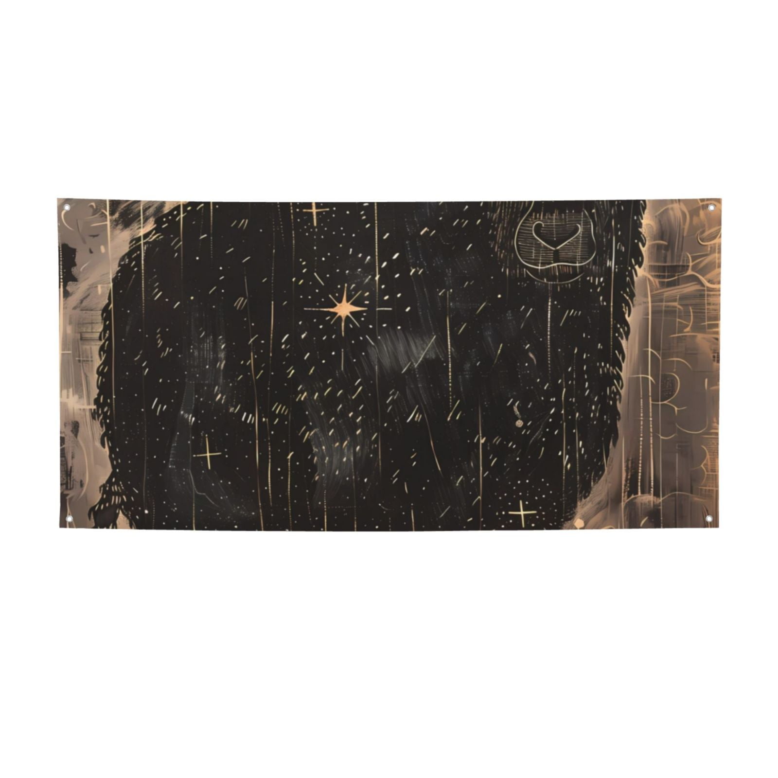 Lukts Starry Night Black Sheep Print Banners and Signs for Outdoor ...