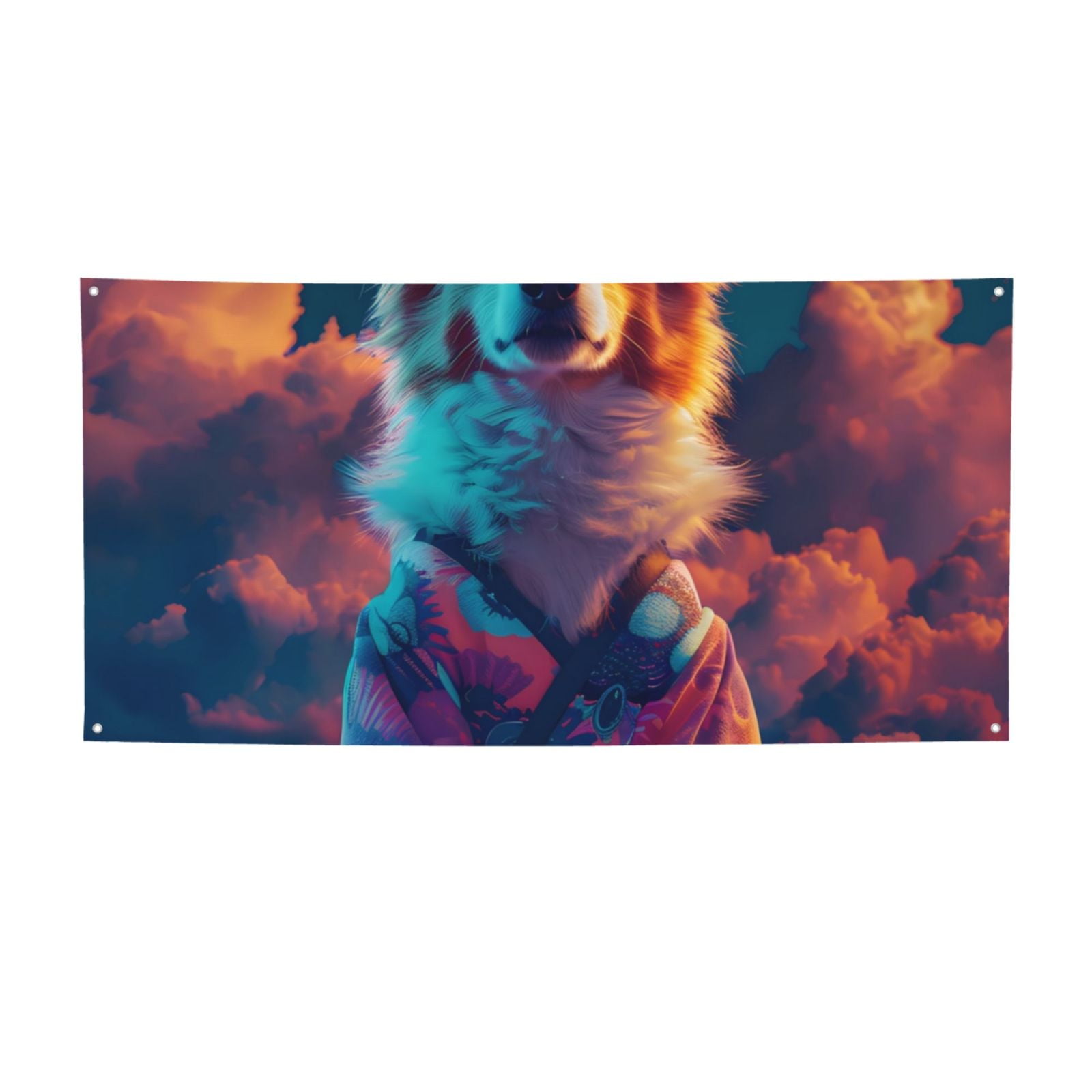 Lukts Starry Sky White Cloud Puppy Print Banners and Signs for Outdoor ...