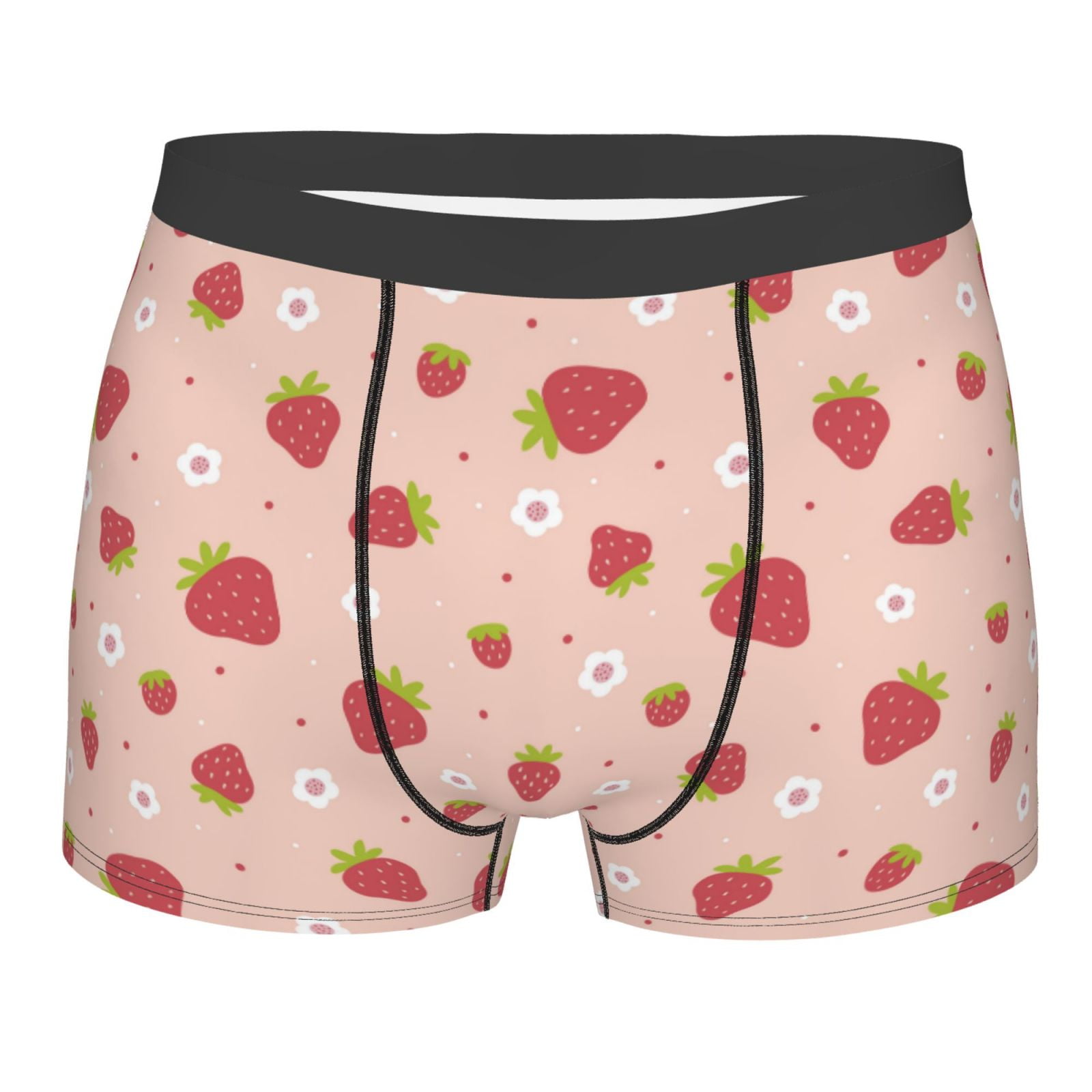 Lukts Strawberries Men's Underwear Covered Waistband Boxer Briefs ...