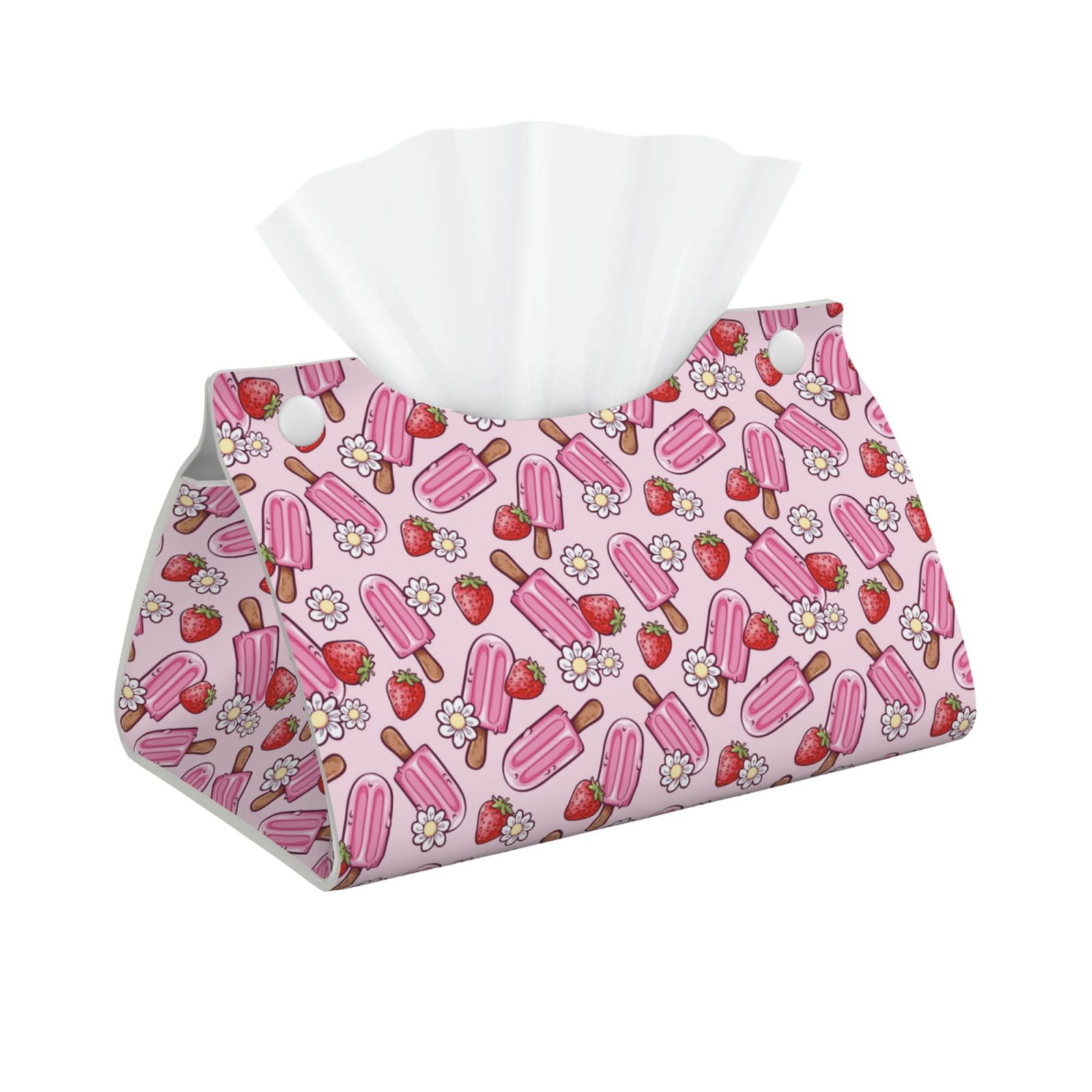 Lukts Strawberry Popsicle for Leather Tissue Box Cover Rectangle ...
