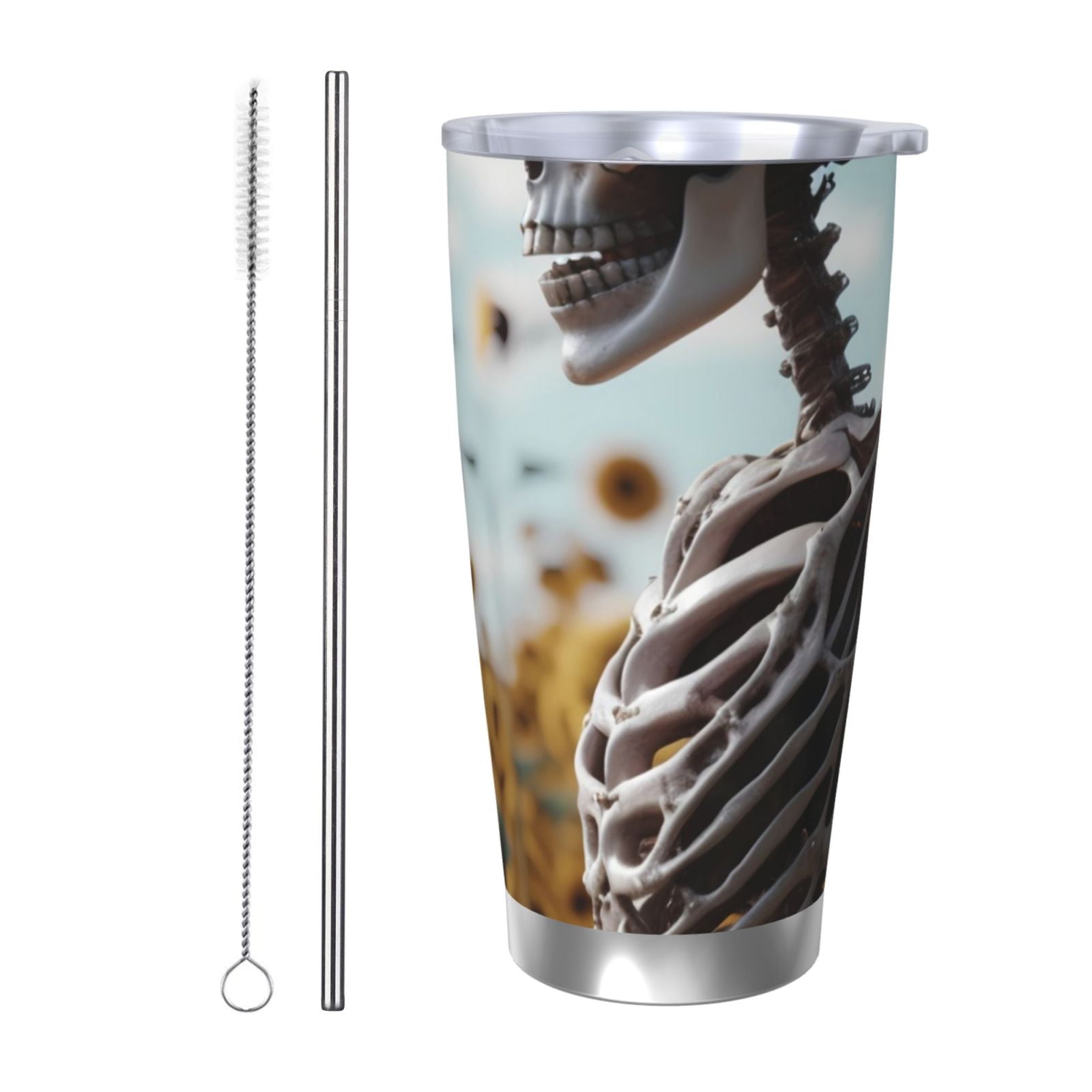 Lukts Sunflower Butterfly Skull for 20OZ Car Cup, Stainless Steel ...