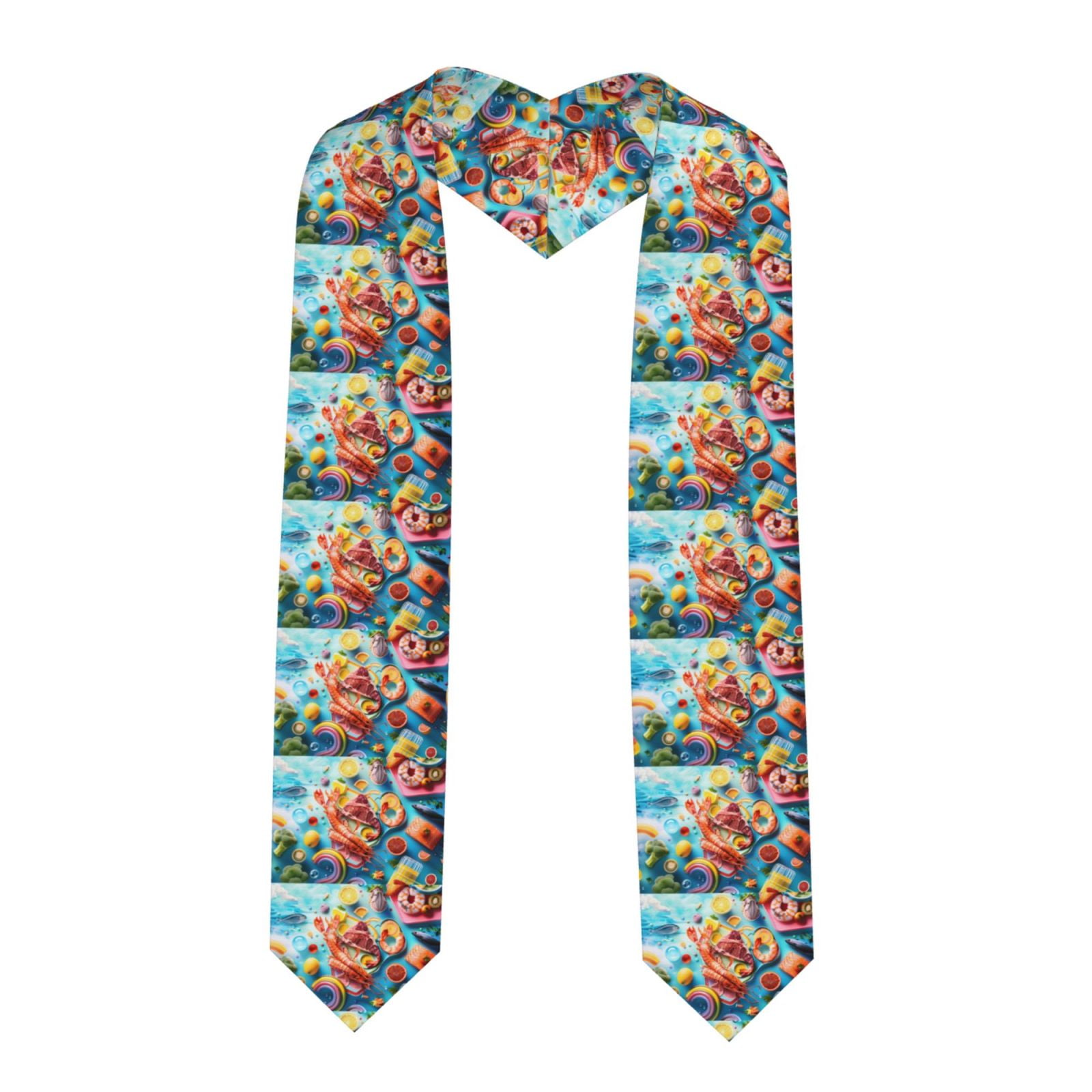 Lukts Surreal Seafood Extravaganza for Graduation Shawl Ribbon, Unisex ...