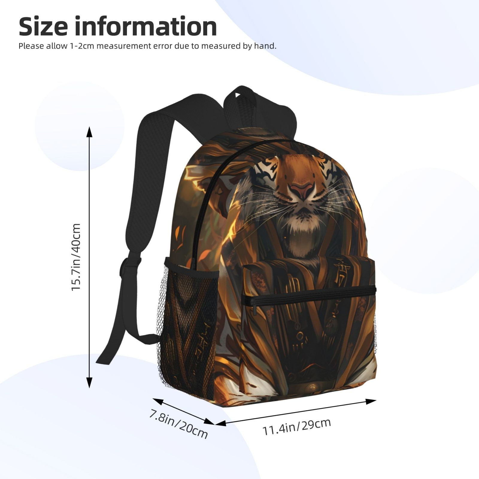 Lukts Tiger In The Fallen Leaf Forest for Backpack, Unisex Laptop ...