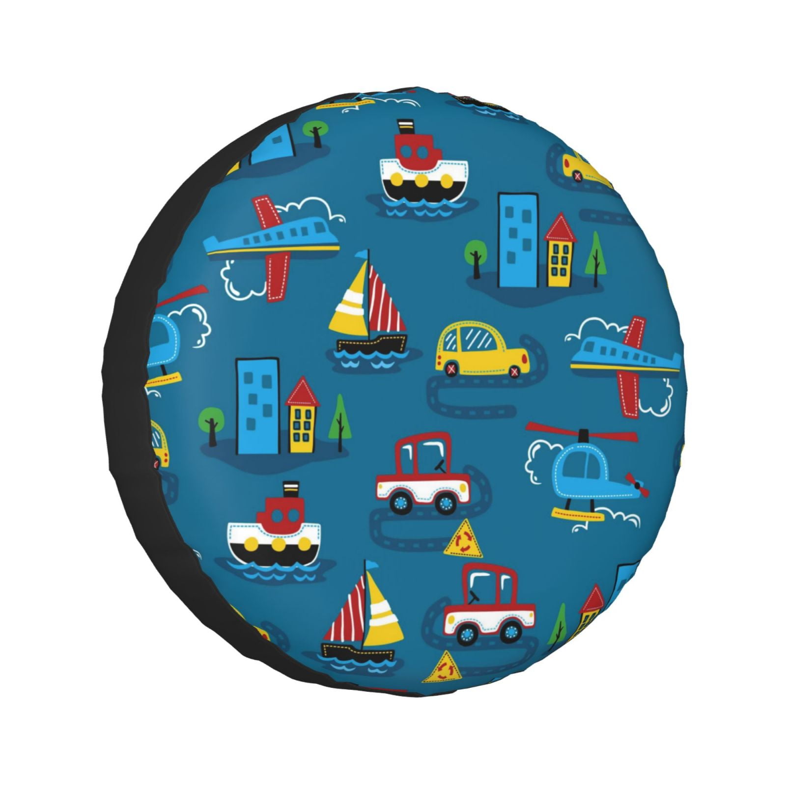 Lukts Transportations With Buildings,Cartoon Transportations Tire ...