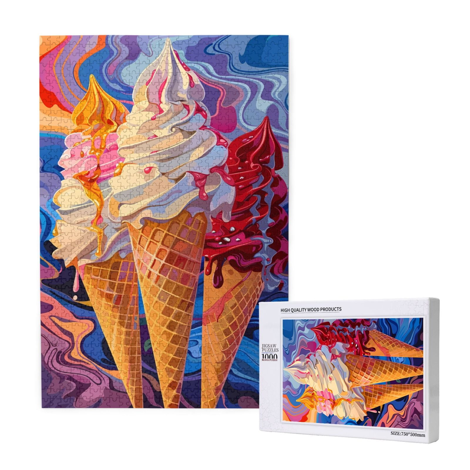 Lukts Trio Of Dripping Cones for Jigsaw Puzzles,Puzzles for Adults and ...