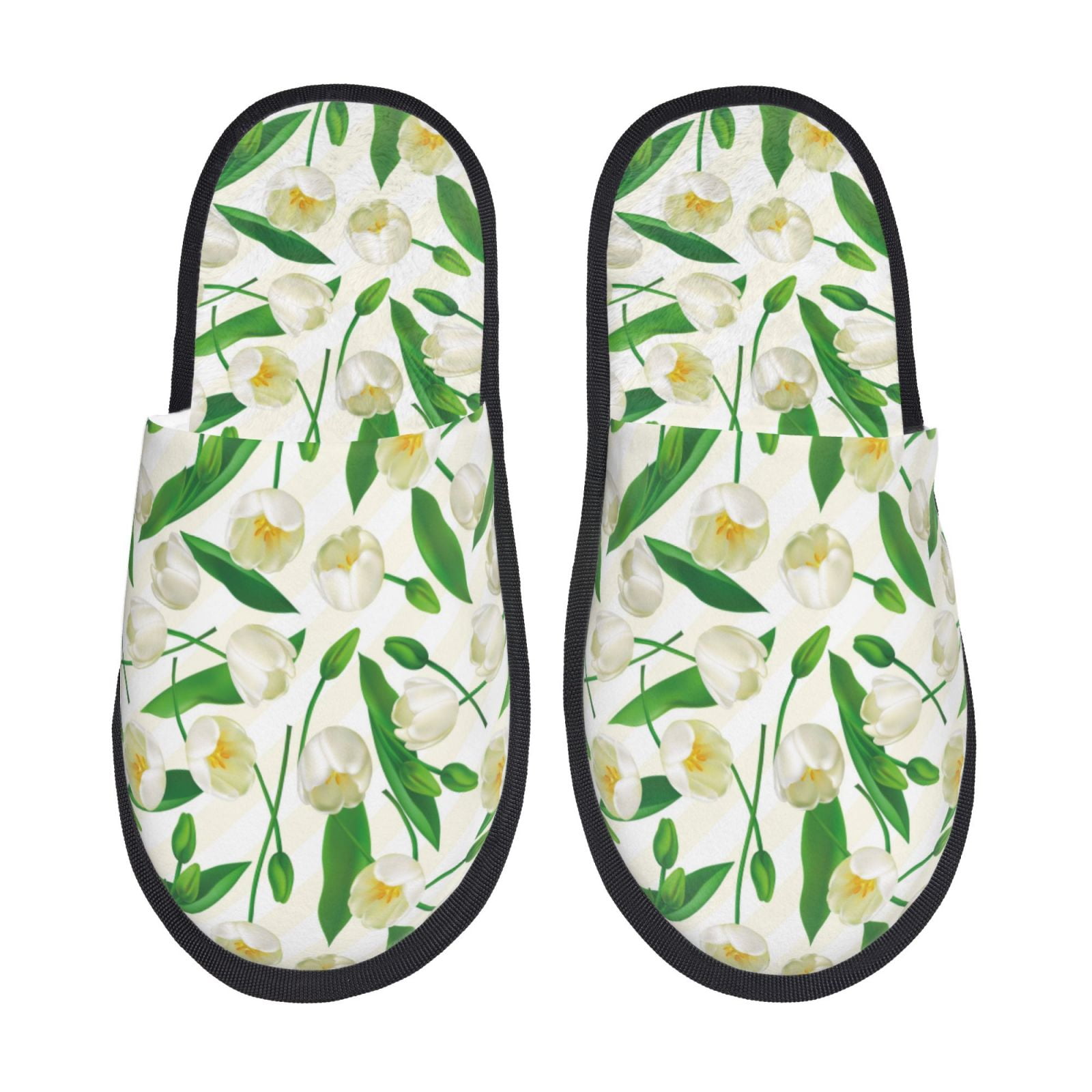 Lukts Tulips Flowers for Autumn and Winter Cotton Slippers, EVA Wear ...