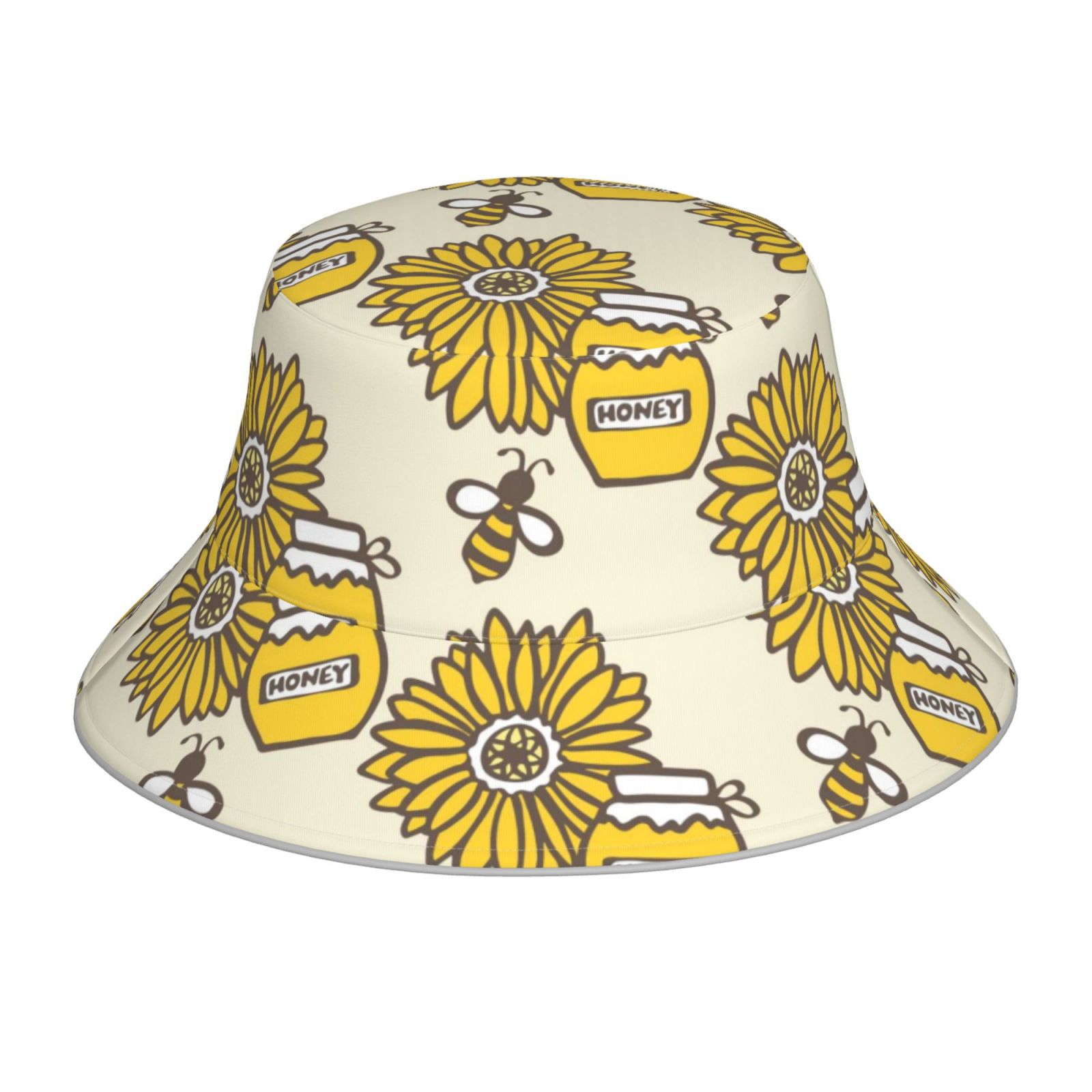Lukts Unisex Cartoon Honey Pot Bee Sunflower Print Double-Side-Wear ...