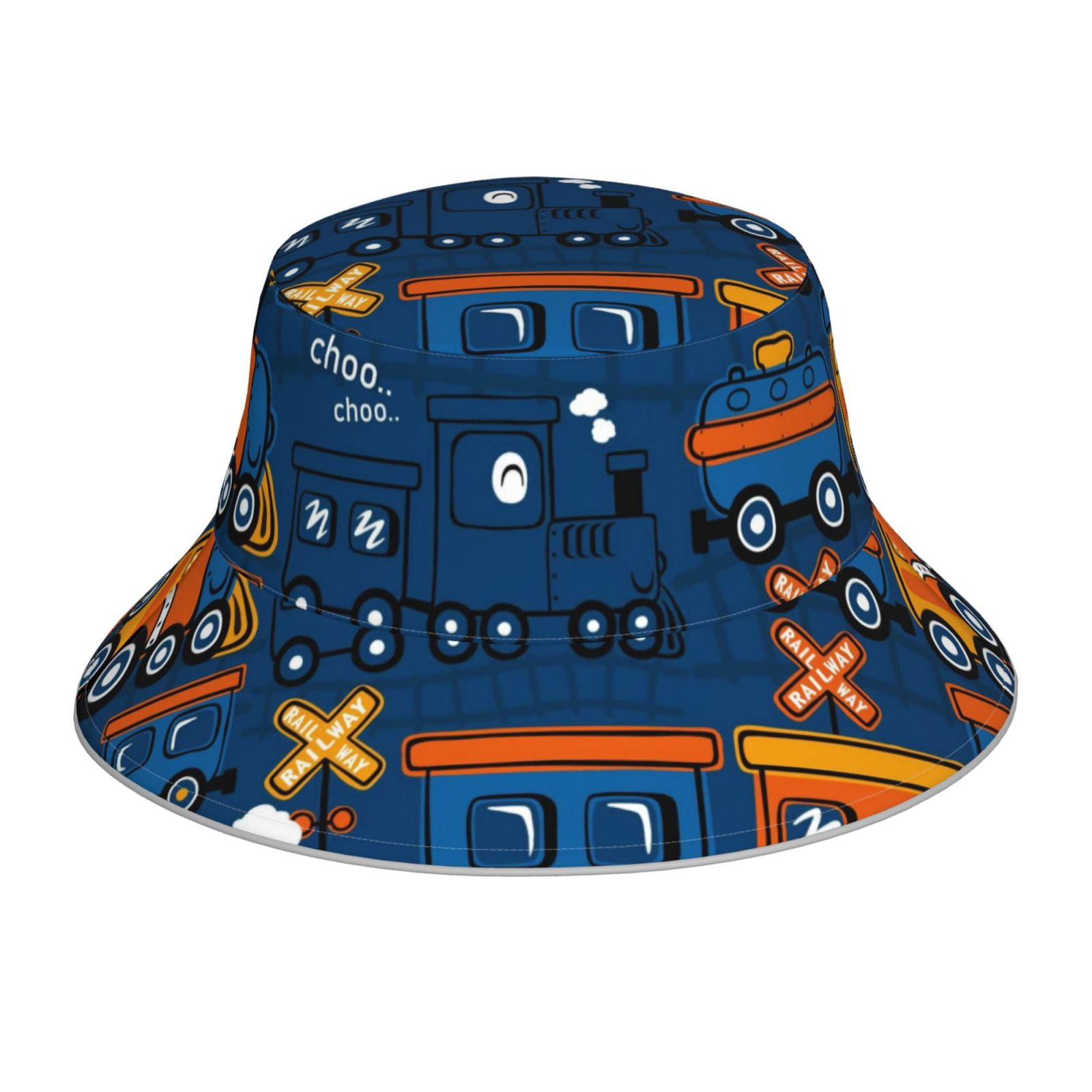 Lukts Unisex Funny Steam Train Print Double-Side-Wear Reversible ...