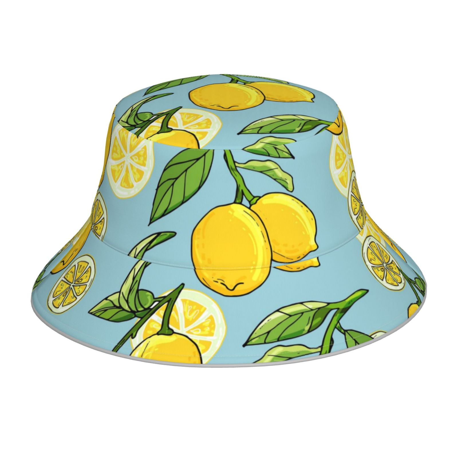 Lukts Unisex Lemon Print Double-Side-Wear Reversible Reflective Bucket ...