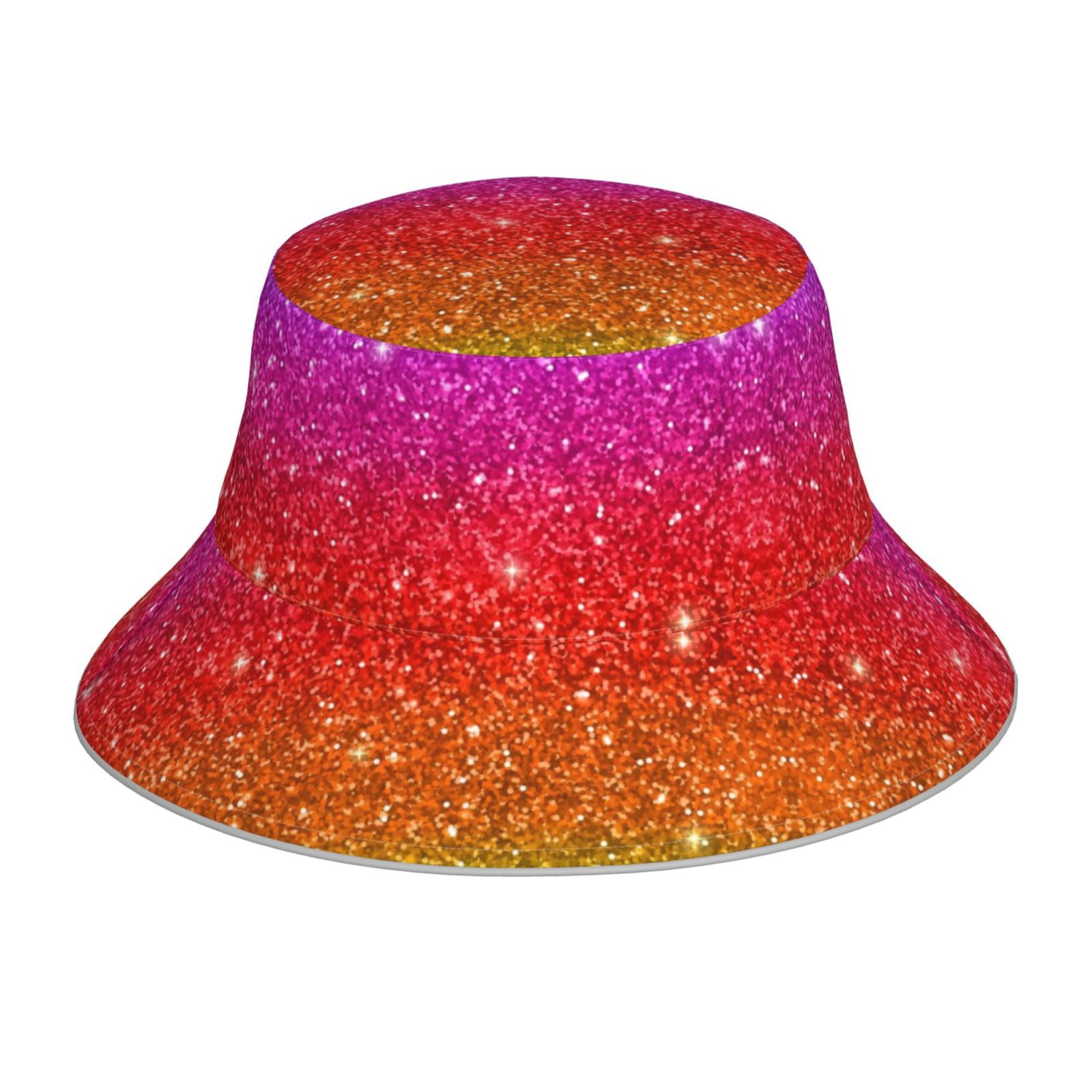 Lukts Unisex Rainbow Glitter Print Double-Side-Wear Reversible ...