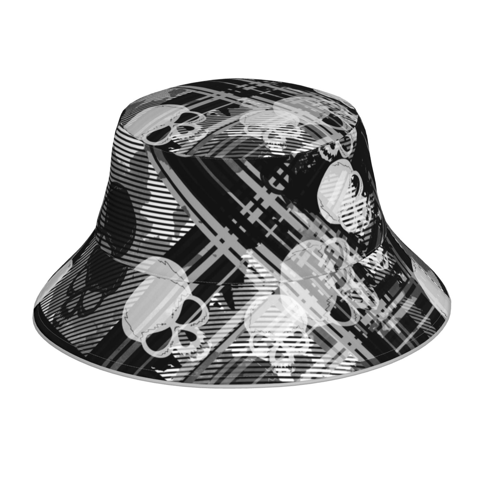 Lukts Unisex Seamless Pattern With Skulls Print Double-Side-Wear ...