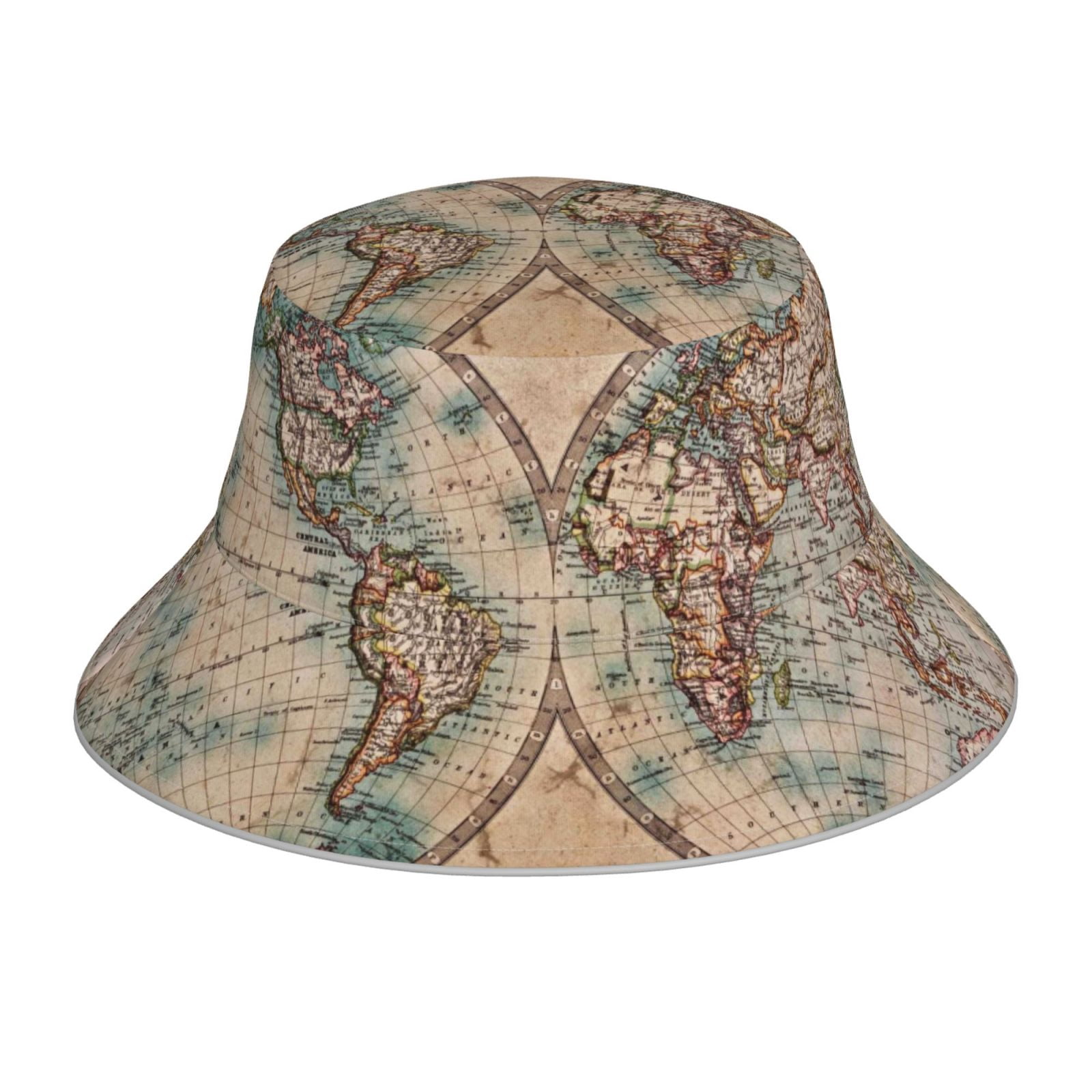 Lukts Unisex The World Is Hemisphere Print Double-Side-Wear Reversible ...