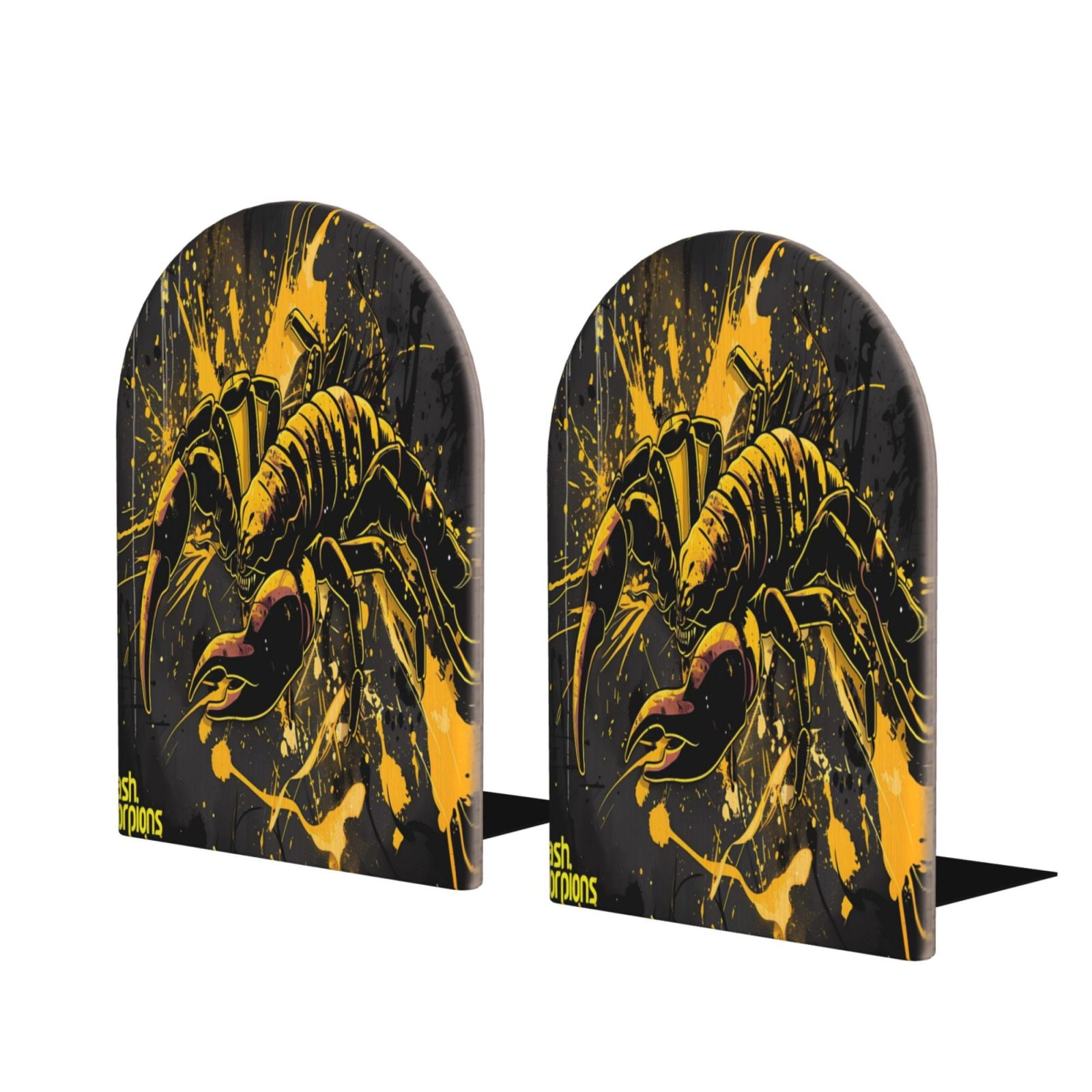 Lukts Urban Graffiti Scorpion Illustration for Wooden Bookends, Heavy ...