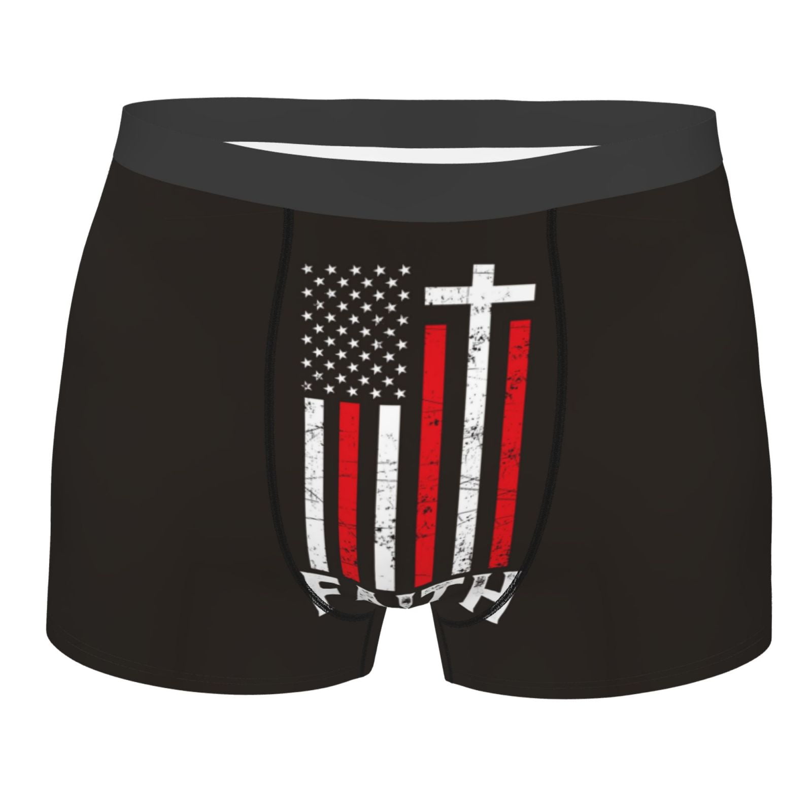 Lukts Usa Flag Cross Men'S Underwear Covered Waistband Boxer Briefs ...
