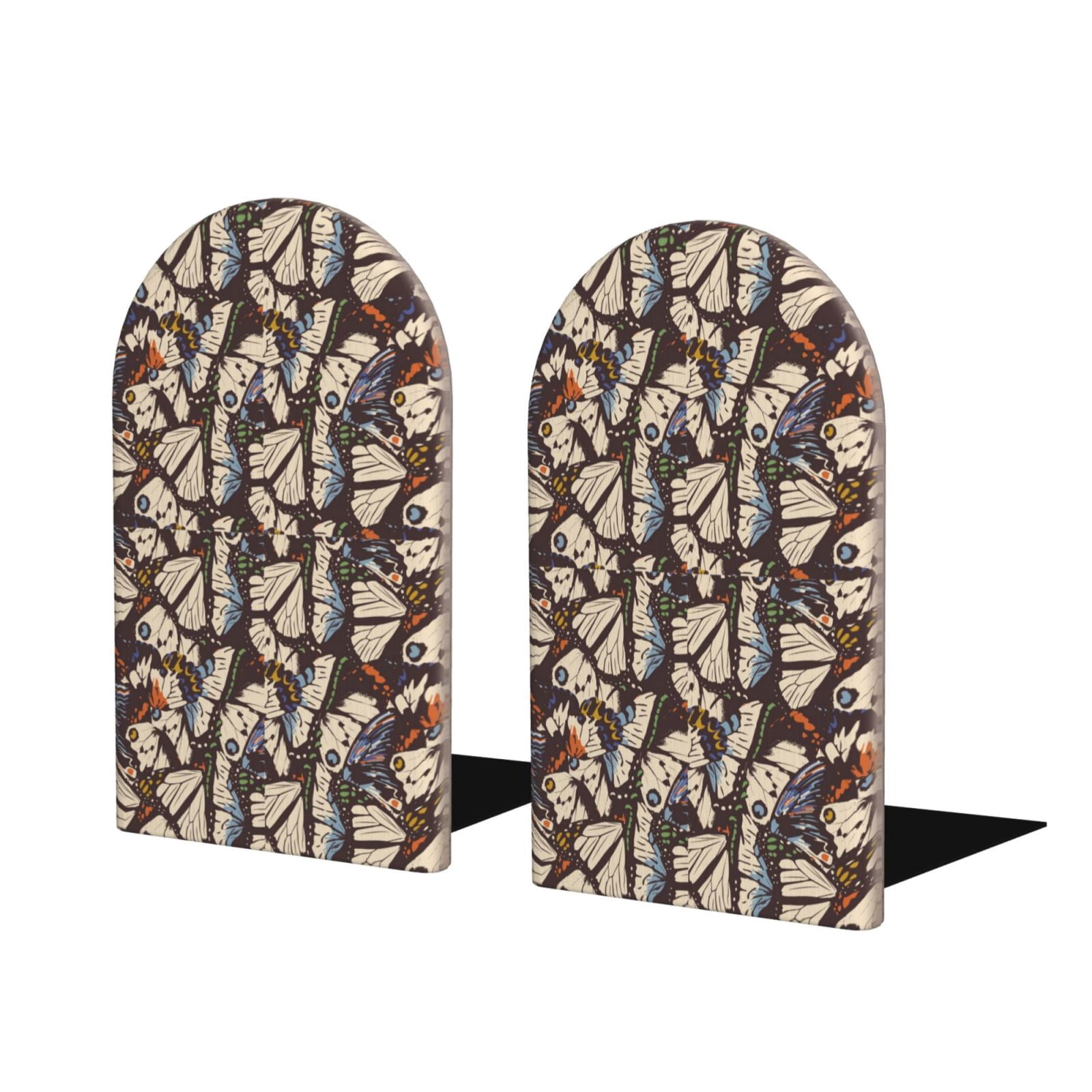 Lukts Vector Butterflies Print Wood Bookends,Non-Skid Bookend for ...