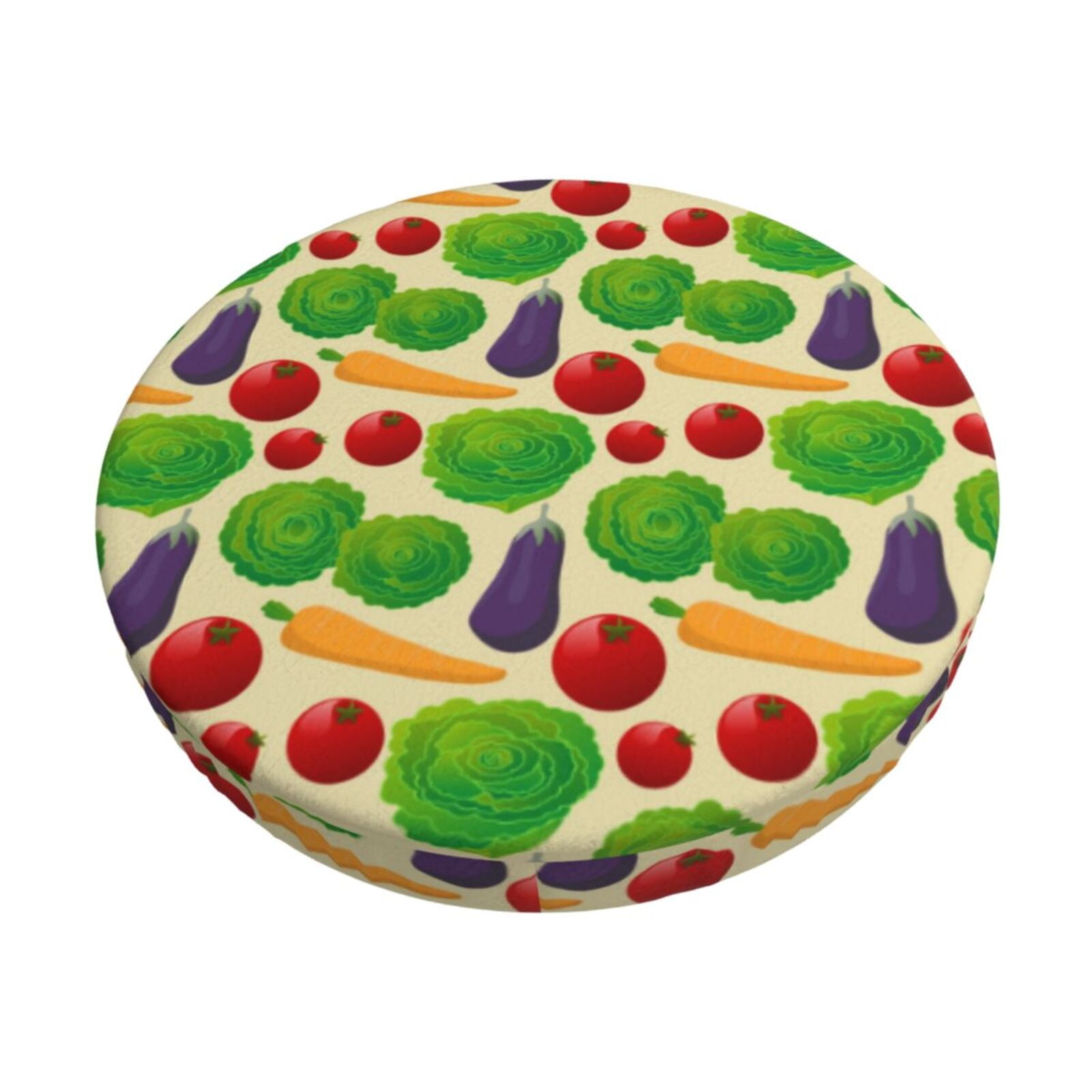 Lukts Vegetable Bar Stool Covers 12"-14" Round Crease-Resistant ...