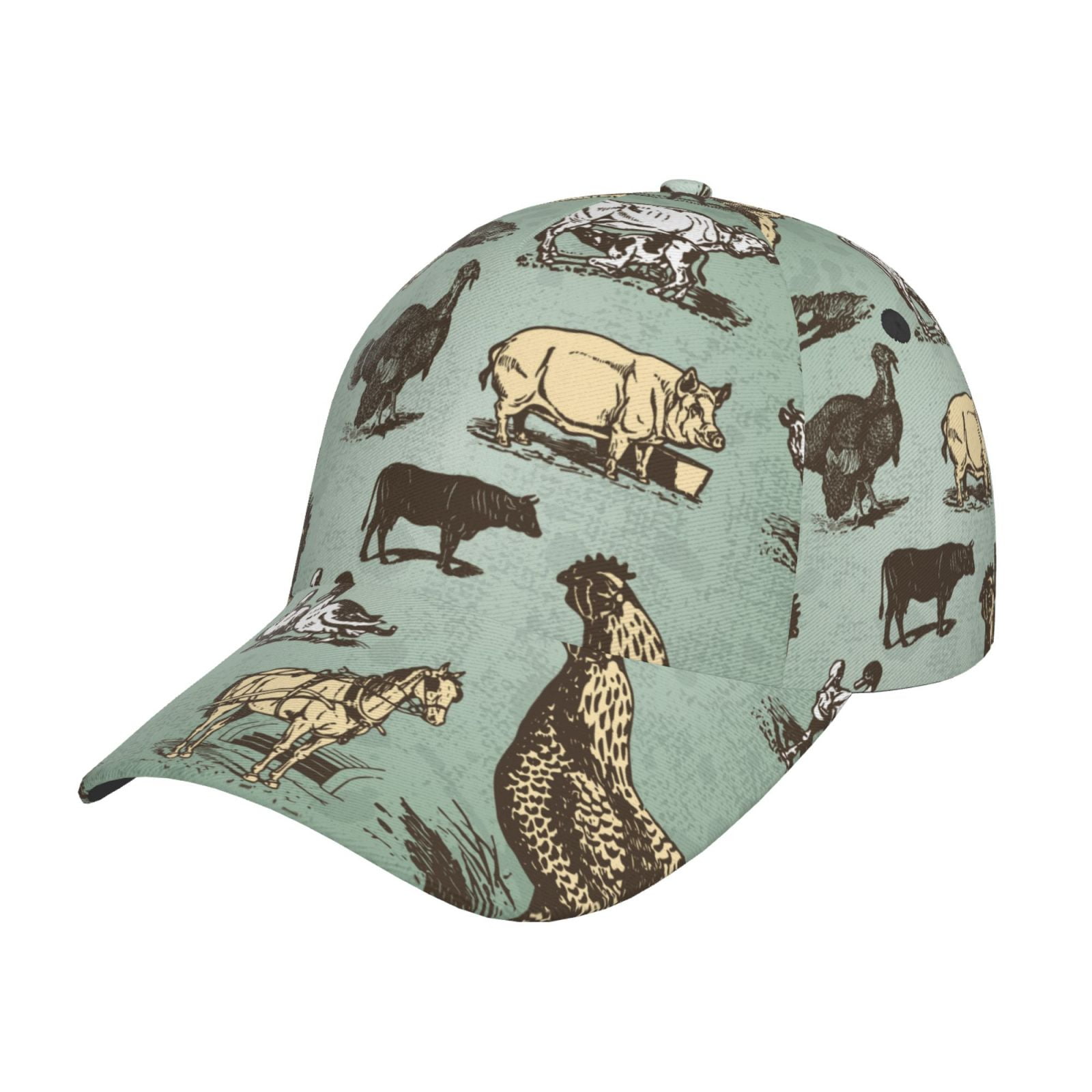 Lukts Vintage Farm Animals Cap Hat For Men/Women,Unstructured/Cotton ...