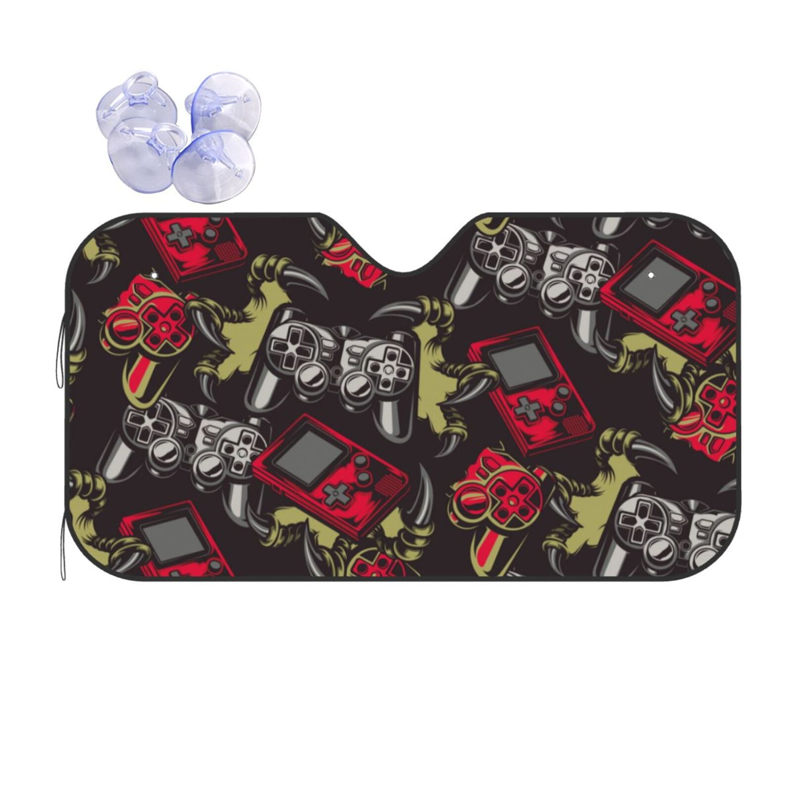 Lukts Vintage Gaming Car Windshield Sun Shade With Storage Pouch ...