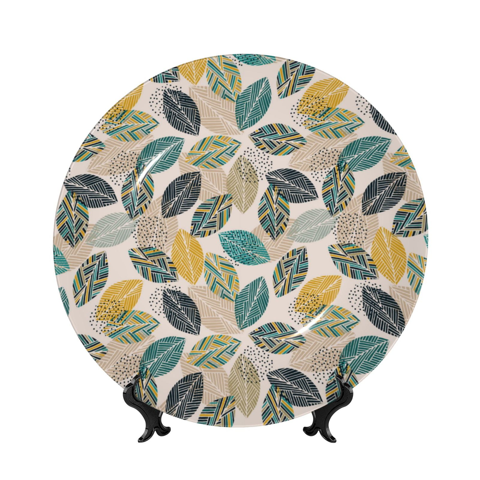 Lukts Vintage Leaves for Bone China Decorative Plates, Ceramic Plates ...