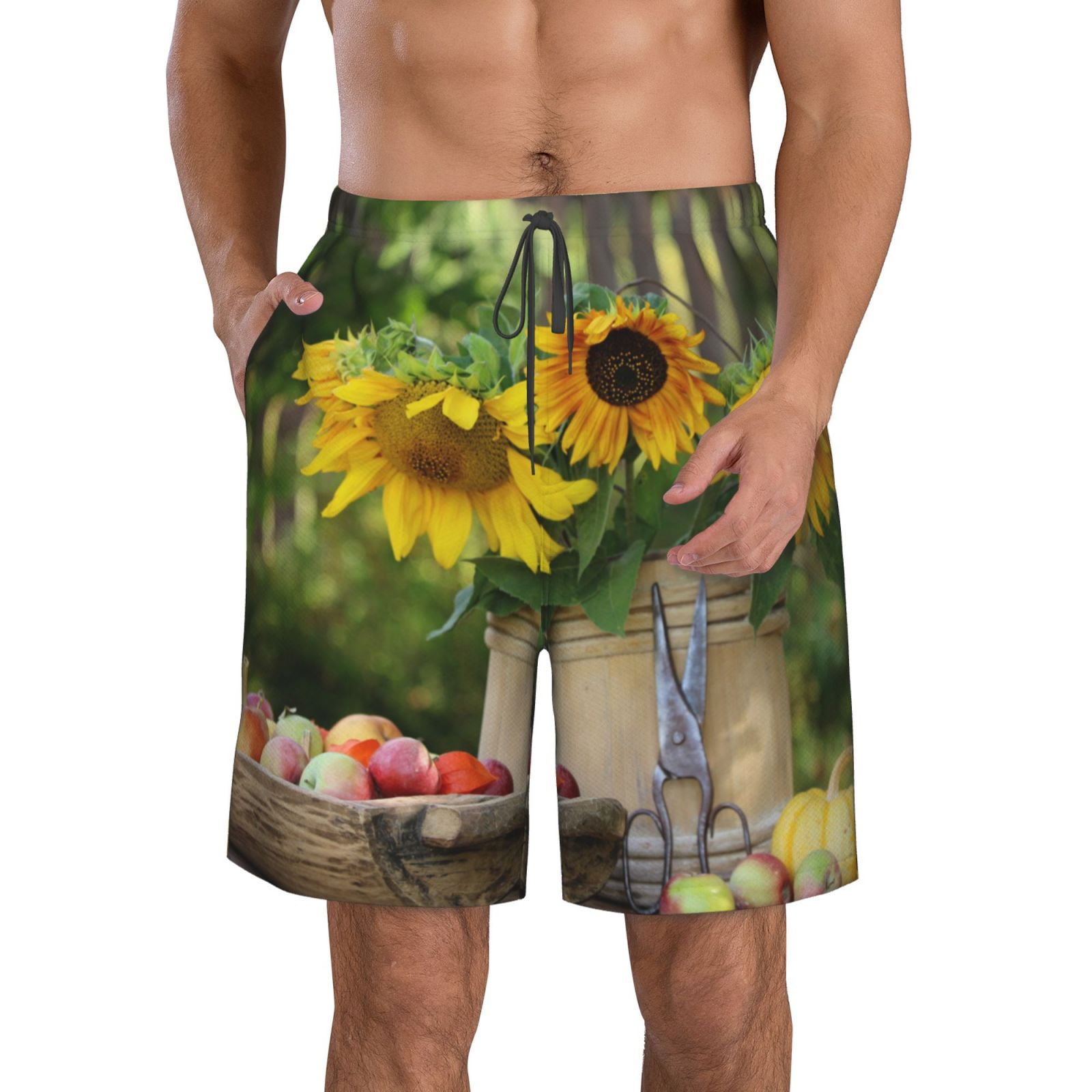 Lukts Vintage Wooden Bucket Mens Swim Trunks Quick Dry Swim Shorts With ...