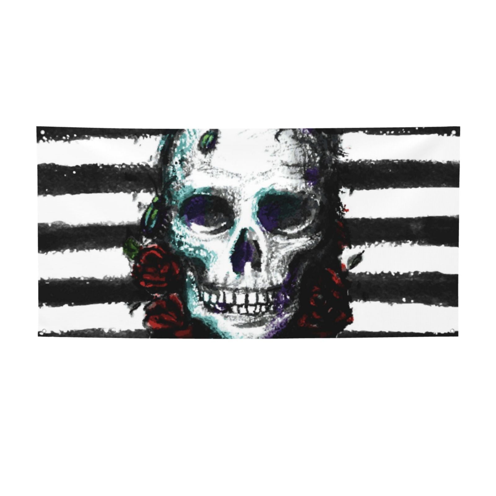 Lukts Watercolor Skull Print Banners and Signs for Outdoor,Celebration ...