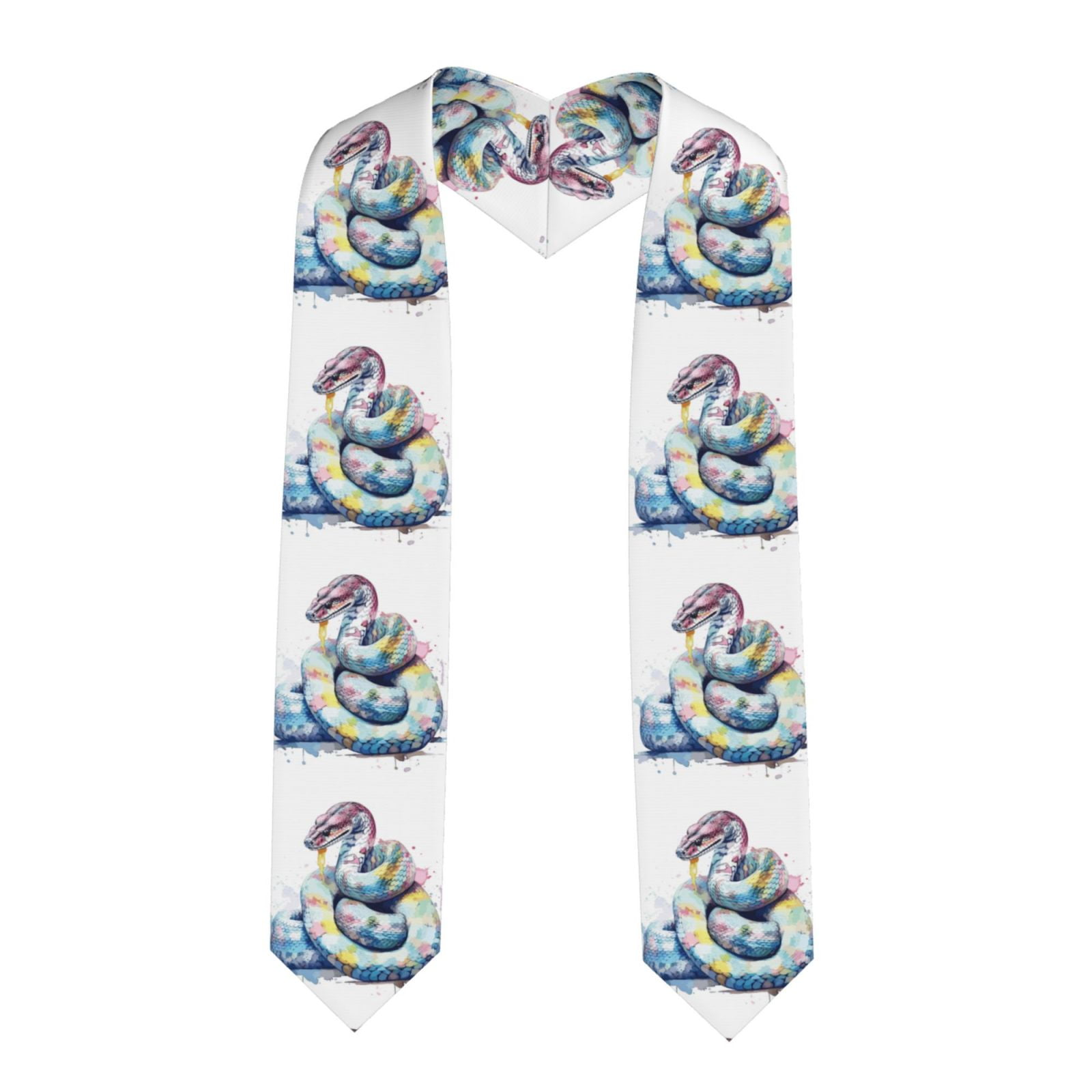 Lukts Watercolor Snake for Graduation Shawl Ribbon, Unisex 36x5.1 Inch ...