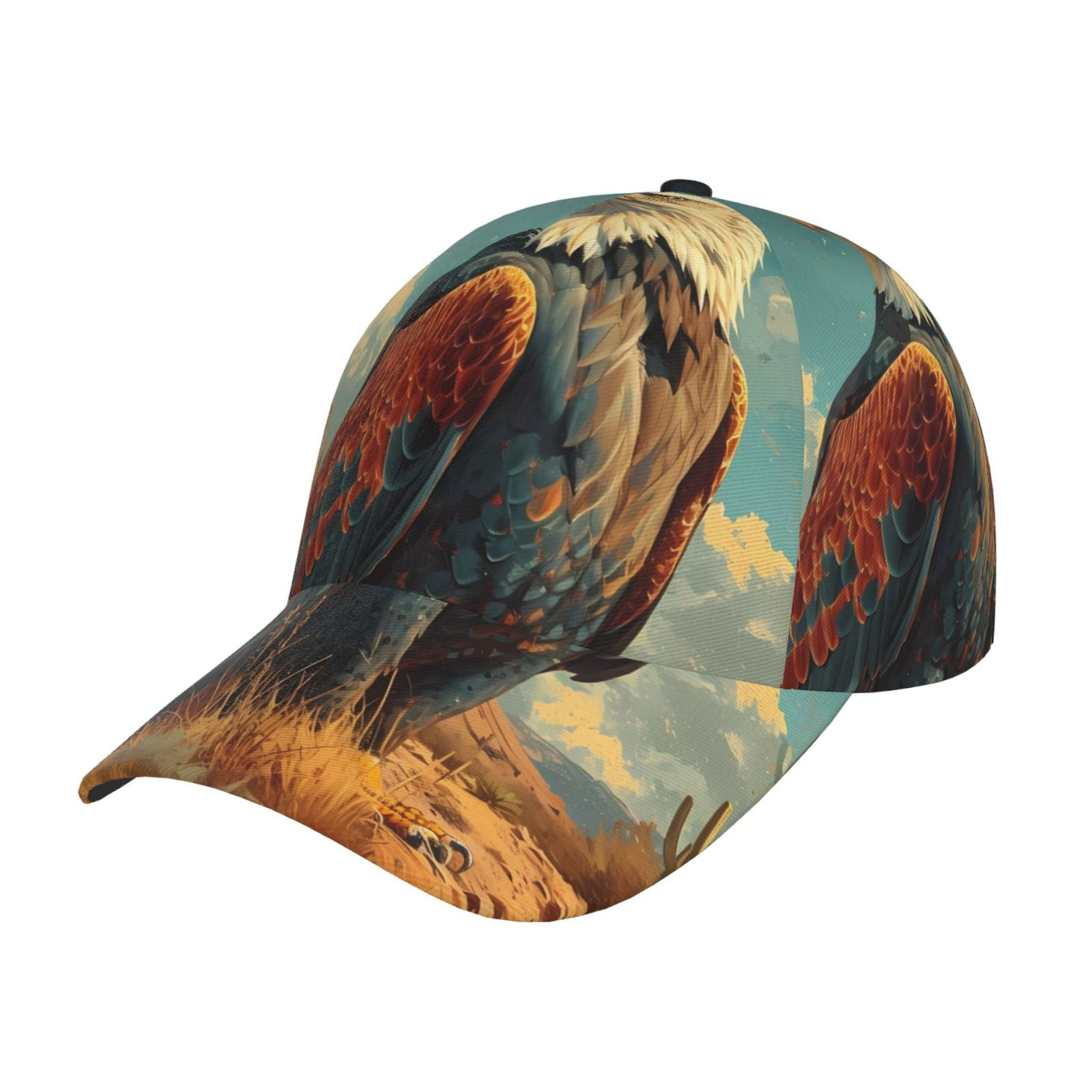 Lukts Western Desert Cactus Bald Eagle Cap Hat for Men/Women,Unstructured/Cotton - Walmart.com