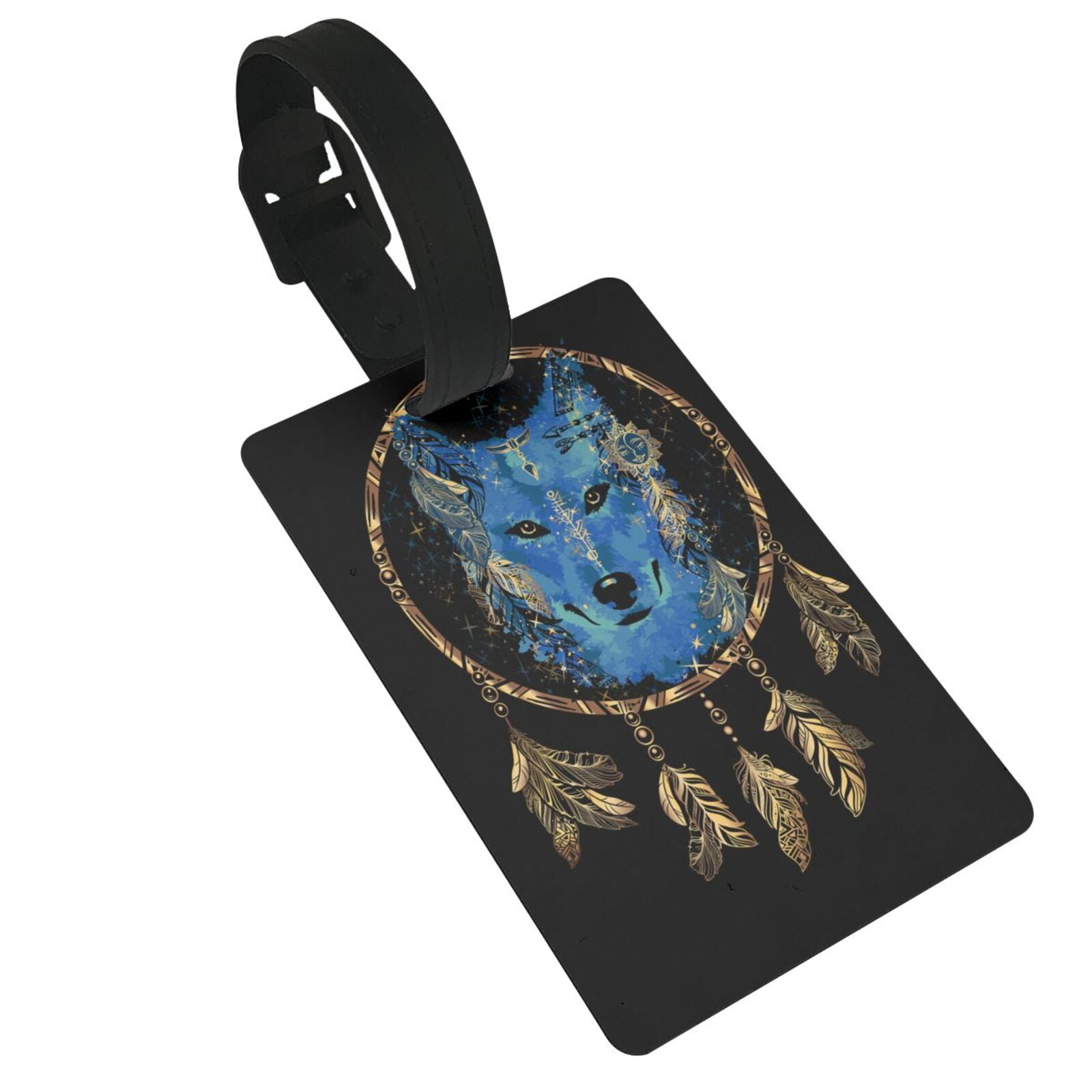 Lukts Wolf Head And Dreamcatcher for Luggage Tag Hang Tag, PVC Travel ...