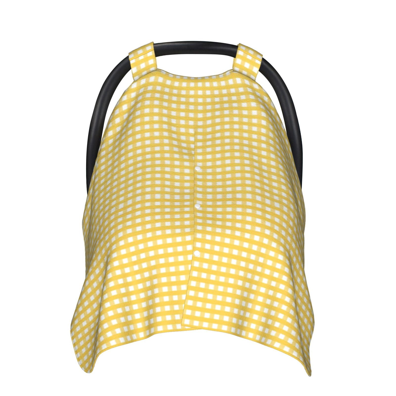 Lukts Yellow Gingham Car Seat Covers For Babies,Baby Car Seat Canopy ...