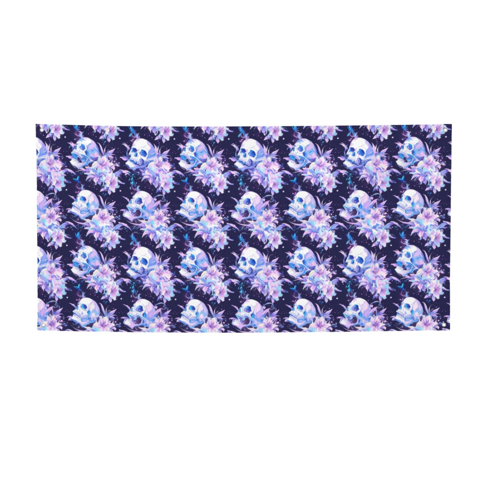 Lukts blue starry sky Skull flower Print Banners and Signs for Outdoor ...