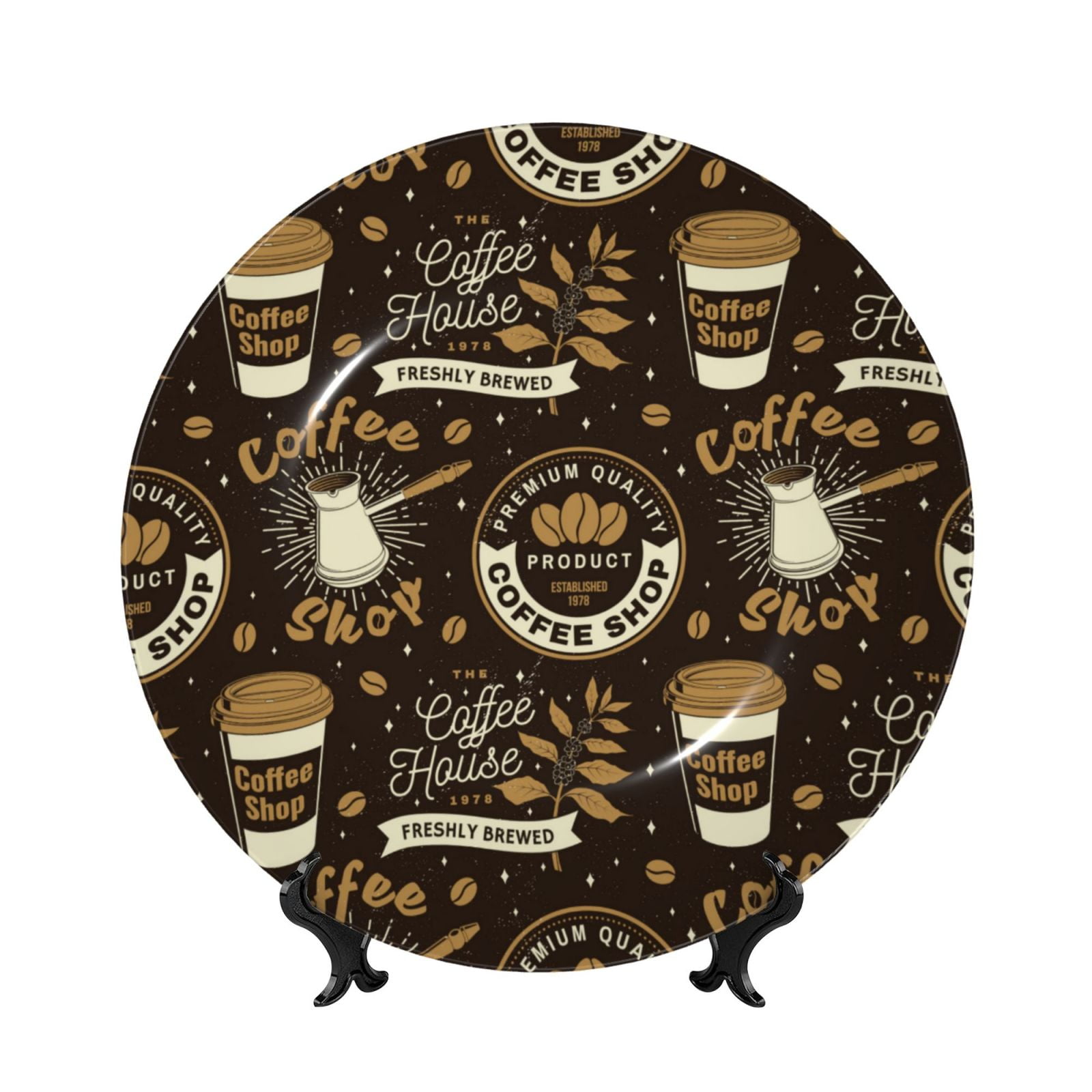 Lukts coffee shop house for Bone China Decorative Plates, Ceramic ...