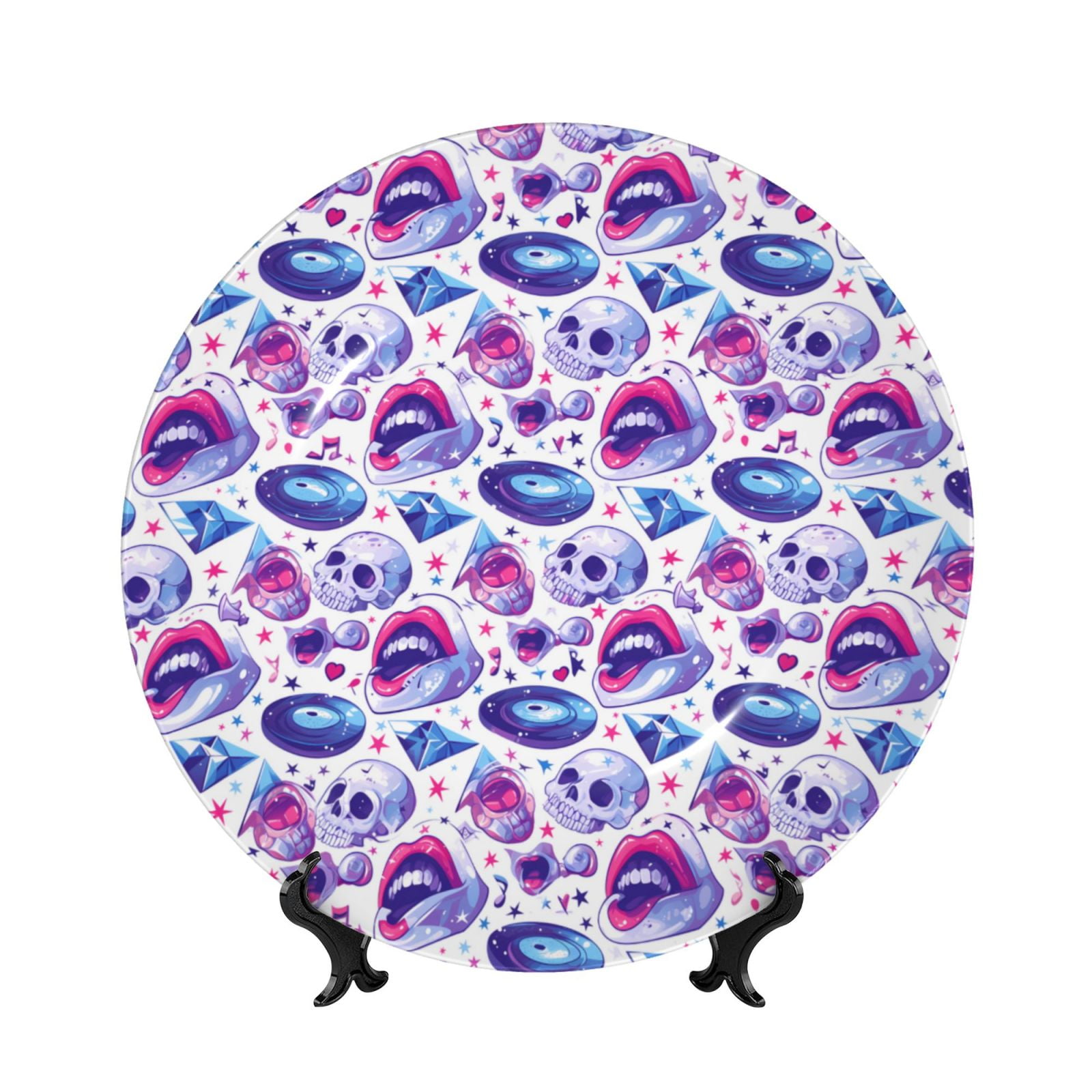 Lukts crystal Skull record lips for Bone China Decorative Plates ...