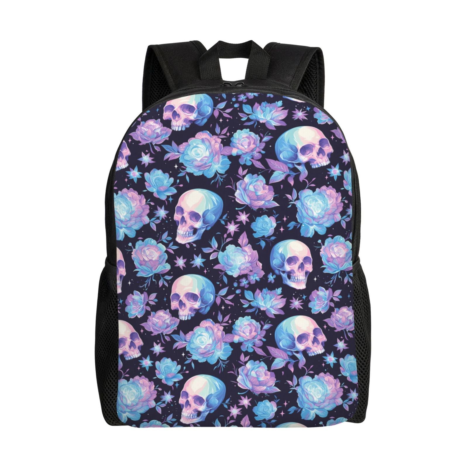 Lukts flower Skull in starry sky Backpack for Travel, Sports, Beach ...