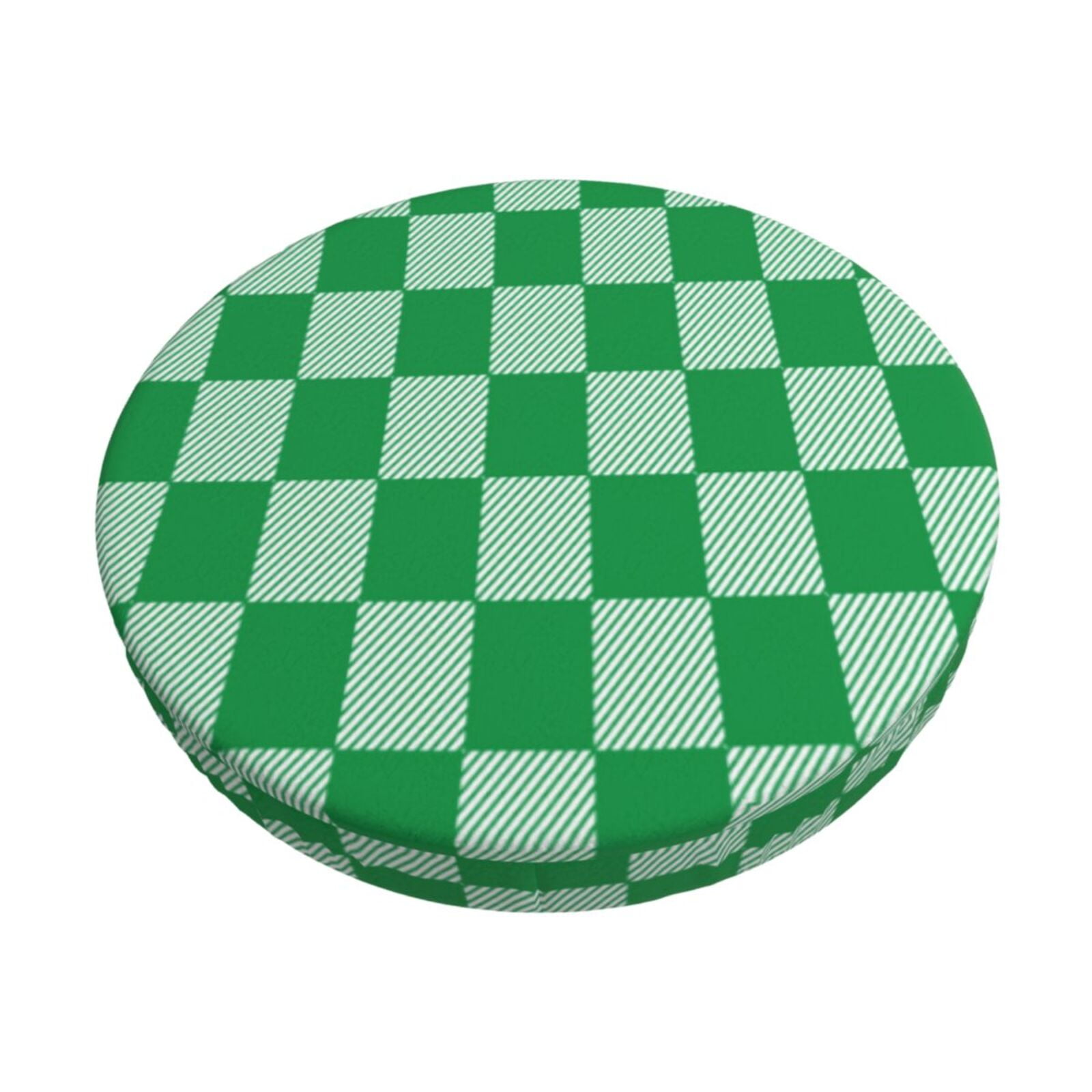 Lukts green party Patten Bar Stool Covers 12"-14" Round Crease ...