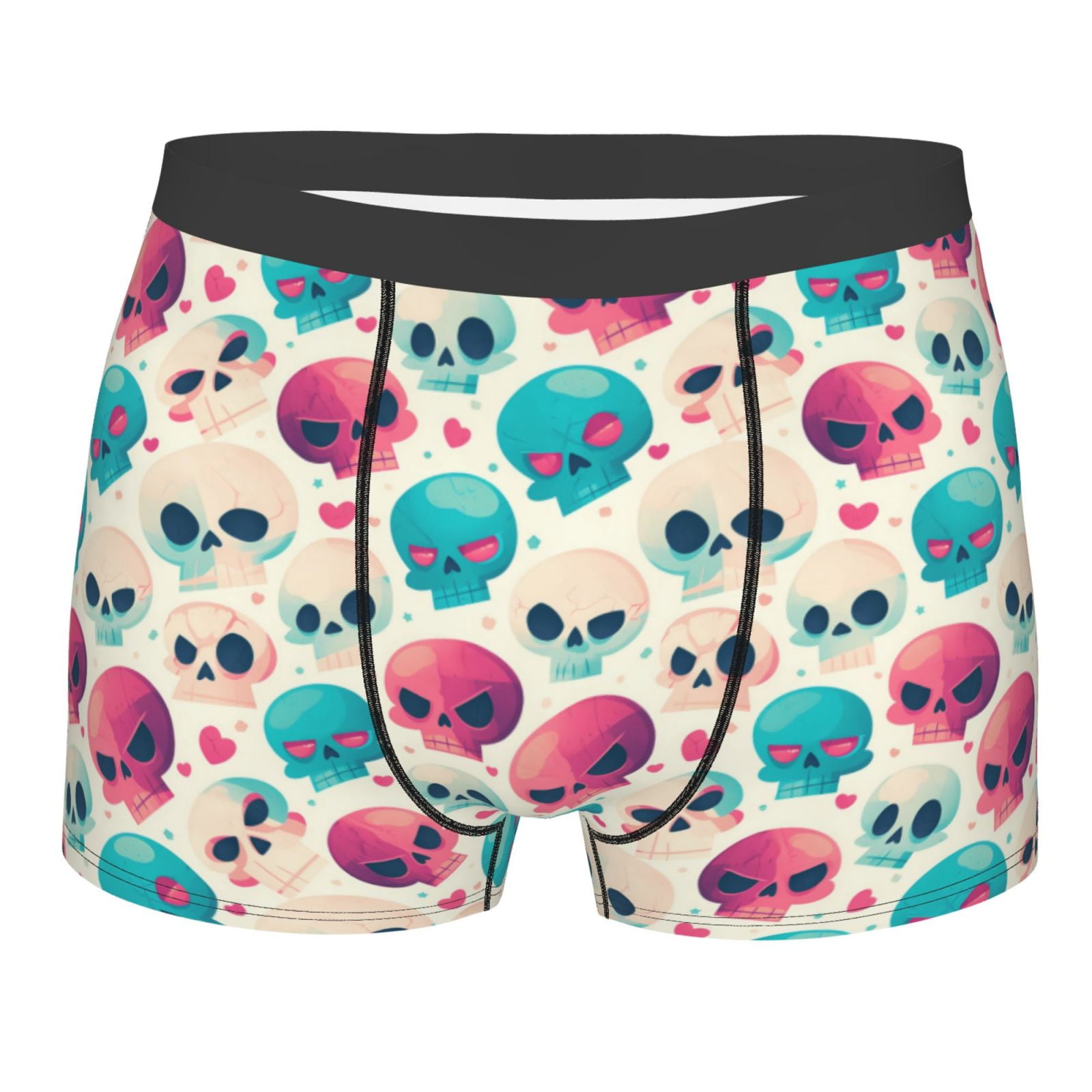 Lukts heart Skull cute Men's Underwear Covered Waistband Boxer Briefs ...