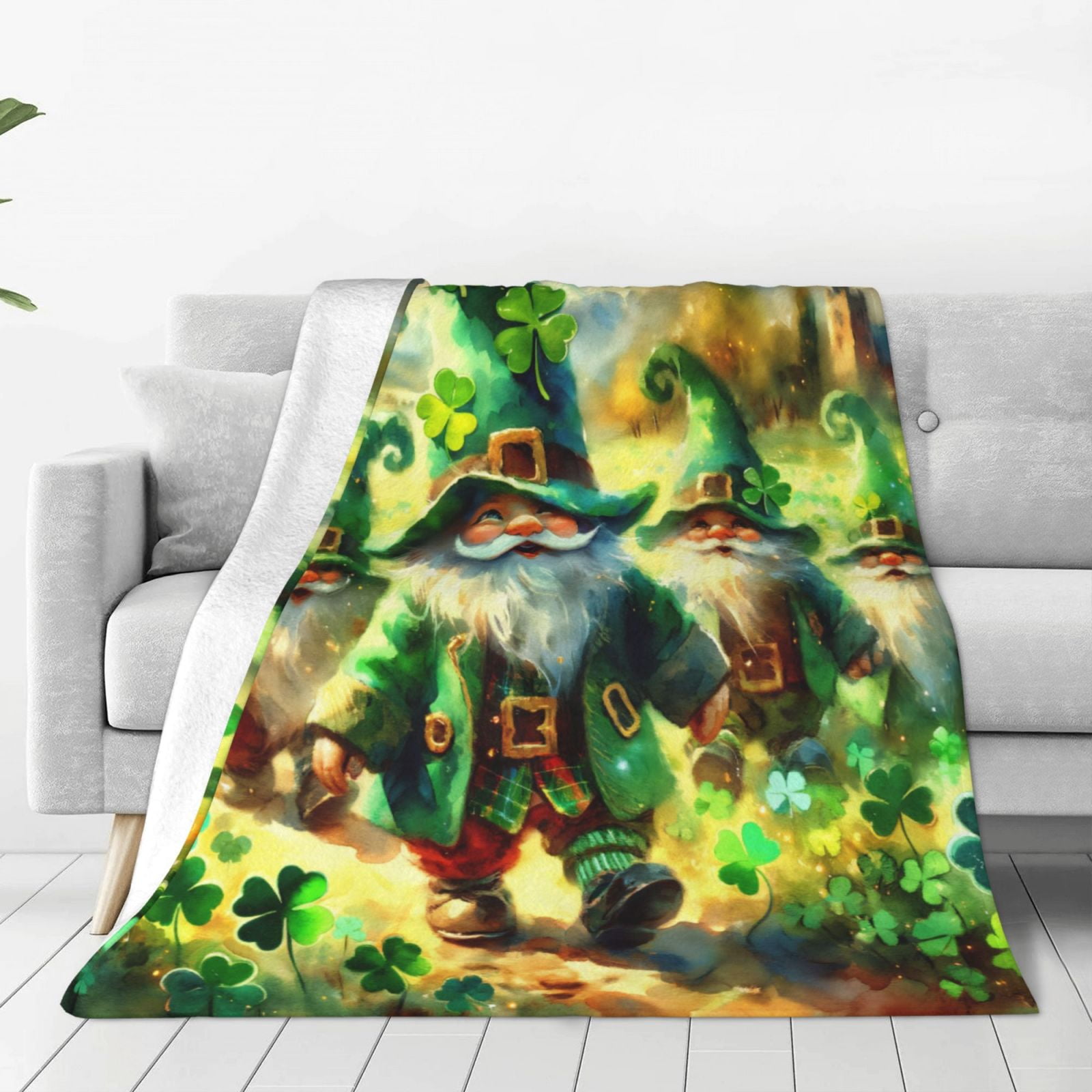 Lukts st. patrick’s day gnomes Patten Ultra-Soft Microfiber Fleece ...