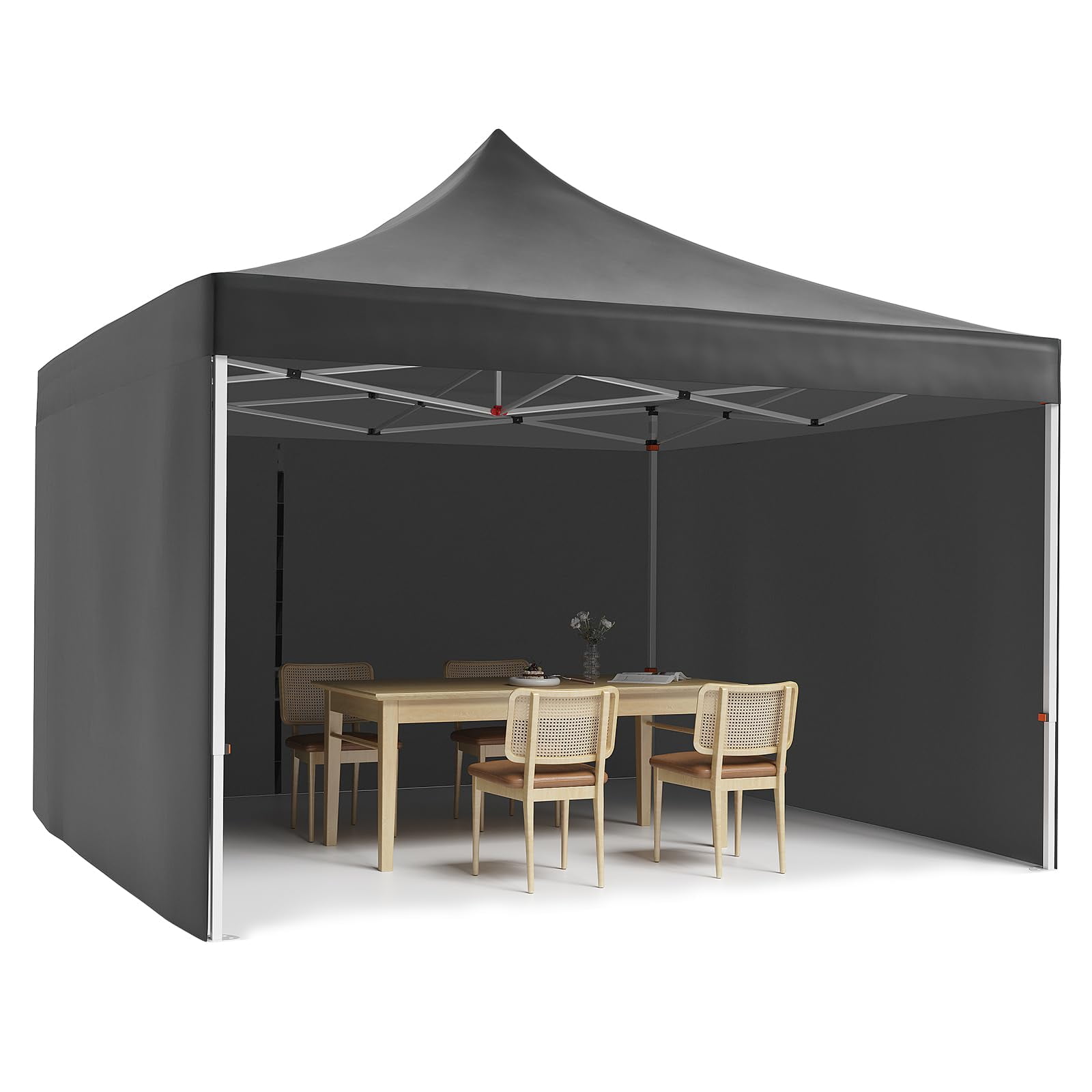 Luku 10 x 10 Pop Up Canopy Tent, Commercial Instant Shade Canopy with 3 ...