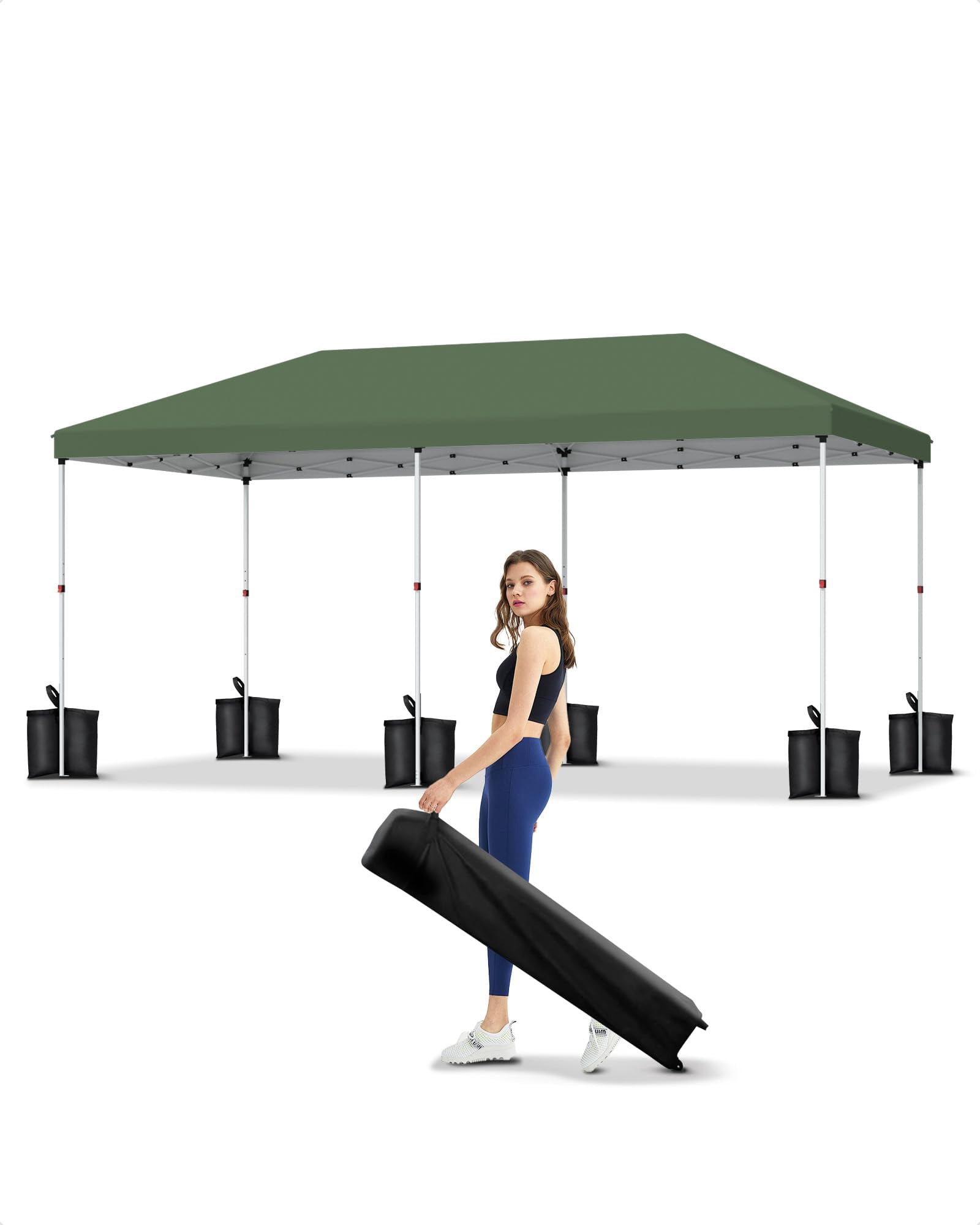 Luku 10'x 20' Pop Up Canopy Tent for Parties, Heavy Duty Commercial ...