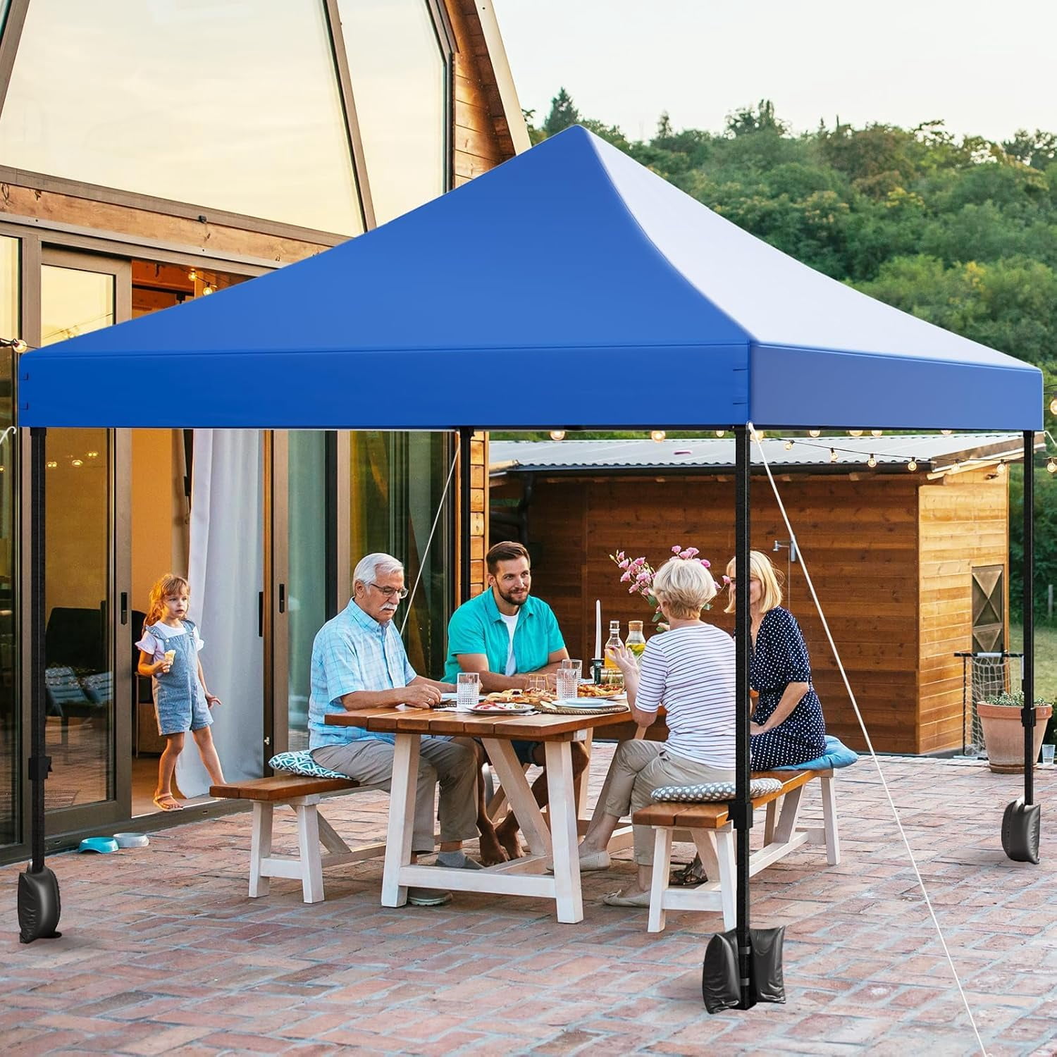 Luku 10x10 Pop Up Canopy Tent with Vent, Easy Set Up Tent, Instant Sun ...