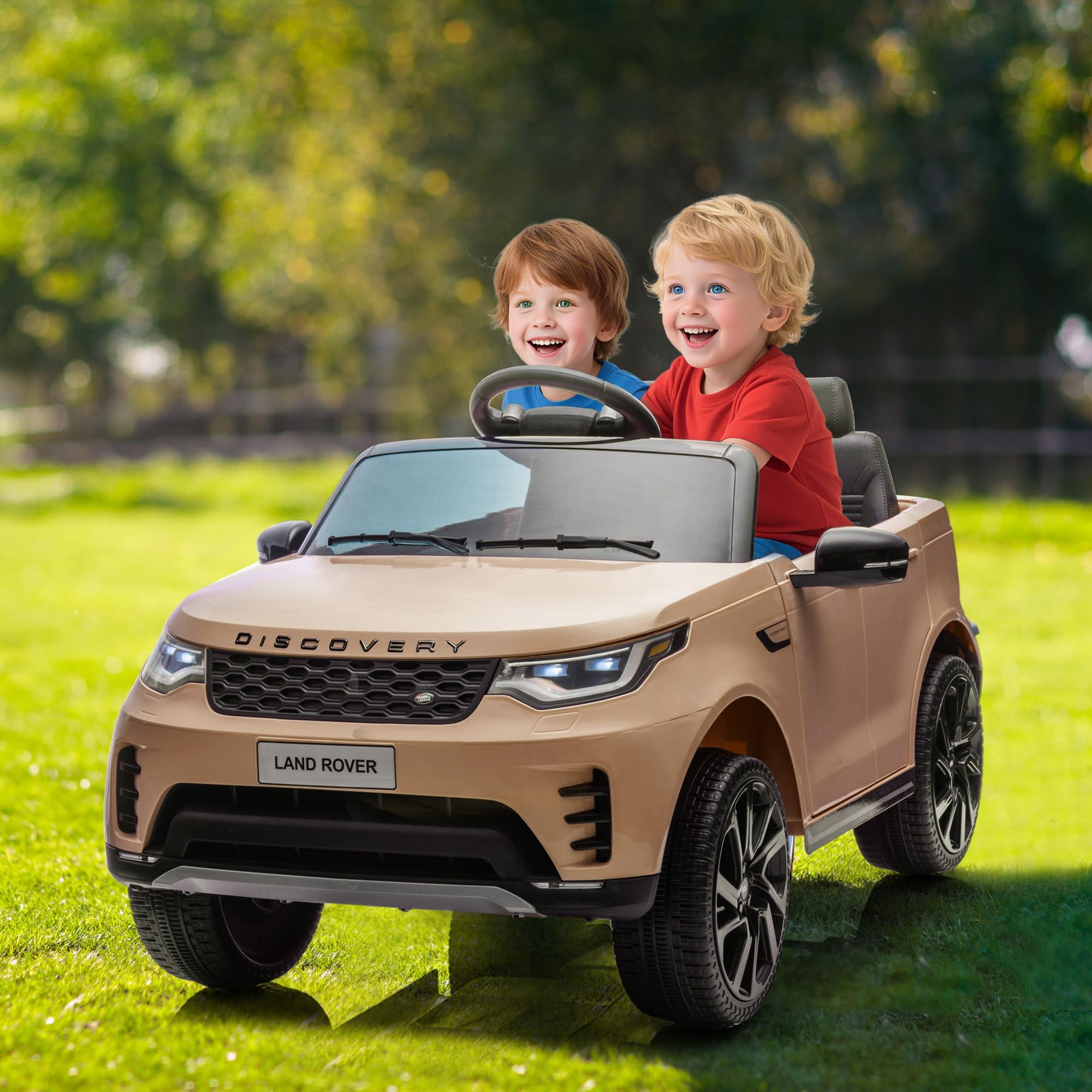 Luku 12V Licensed Land Rover Ride-On Car for Kids, Remote Control, 3 ...