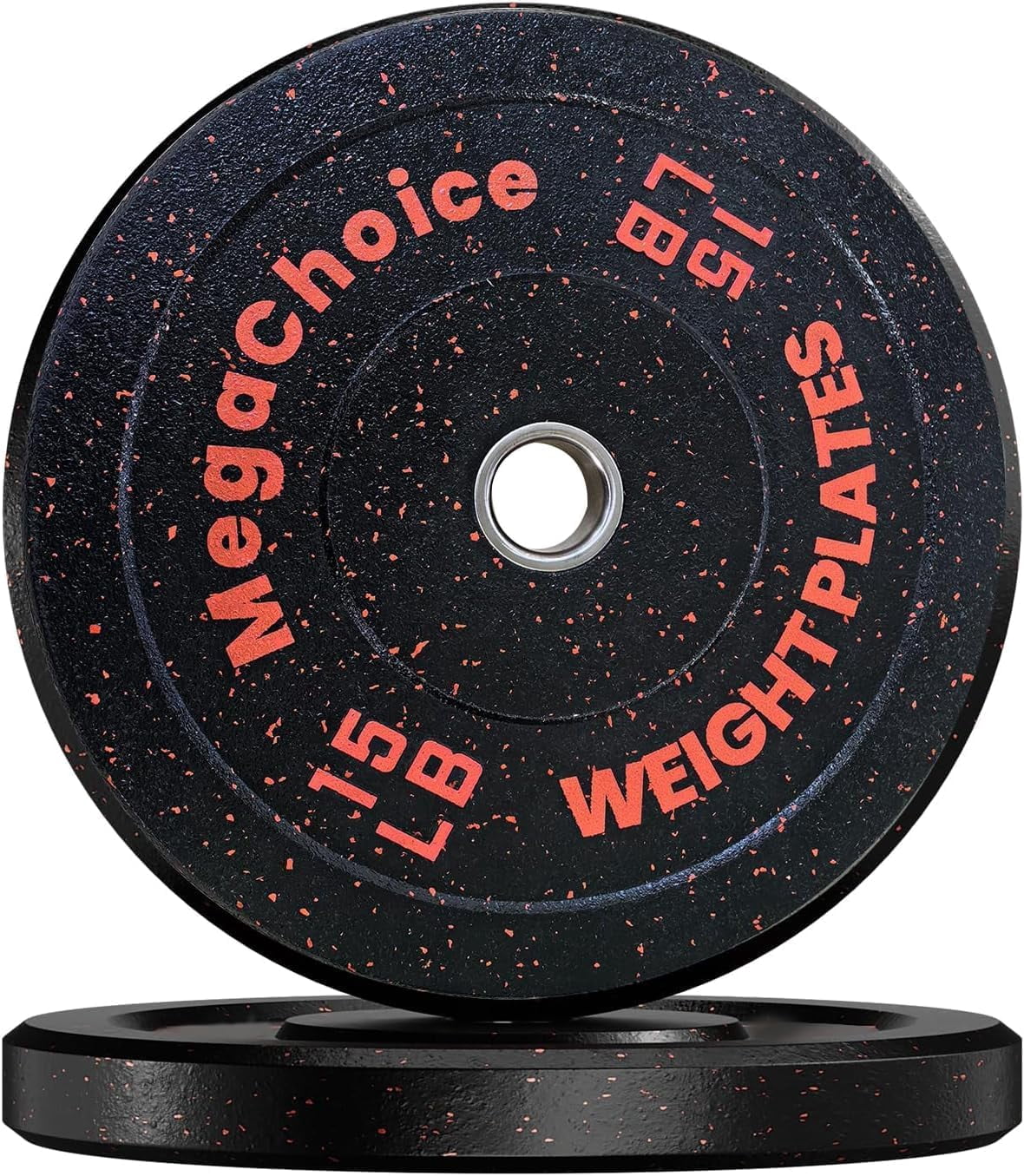 Luku 15 LB Bumper Plates, Rubber Weight Plates Strength Training Press ...