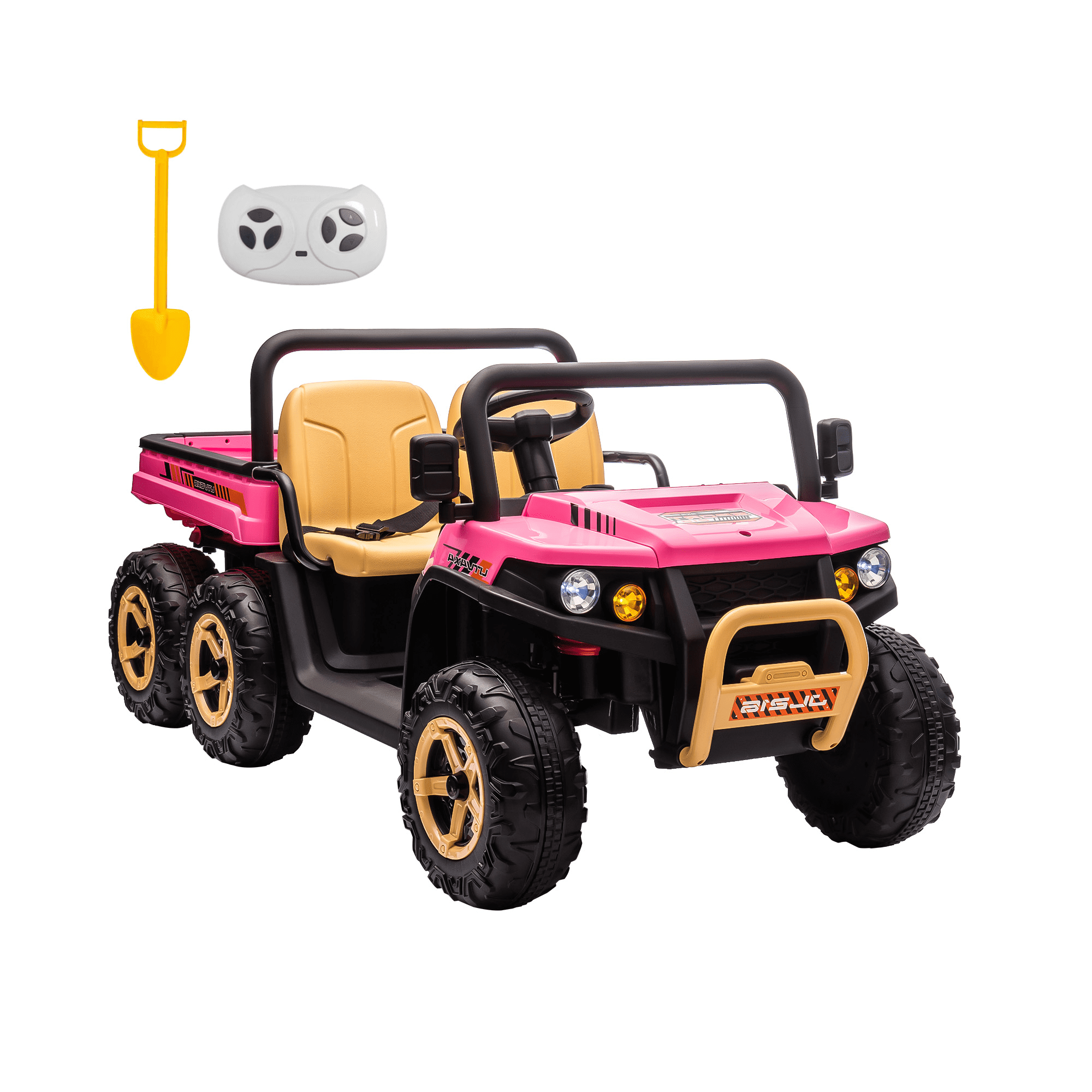 Luku 24V Kids Ride on Car,24v 2-Seater Kids Ride-on Dump Truck UTV, 6 ...