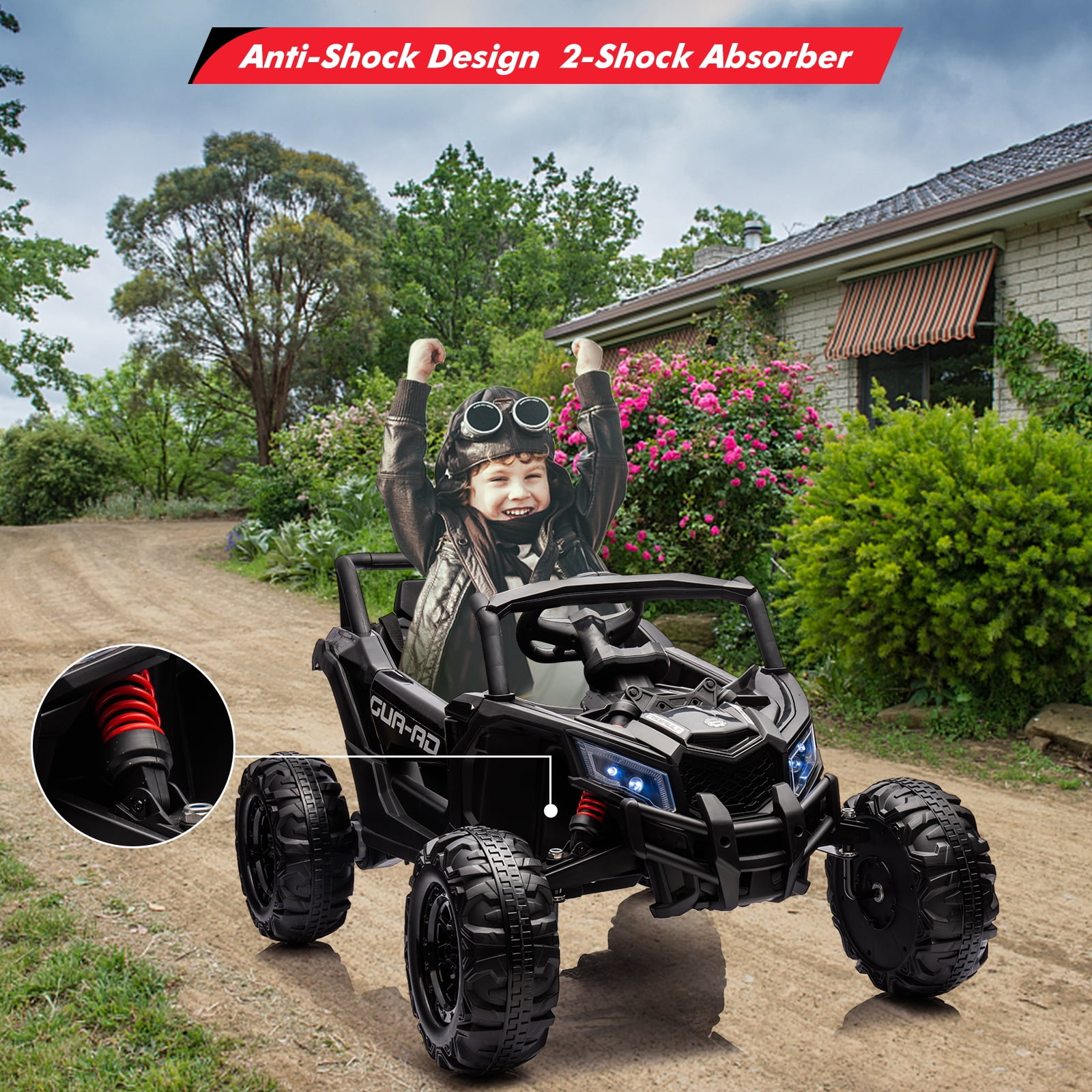 Luku 24V Ride on UTV Car, Battery Powerd Electric Off-Road UTV Car ...