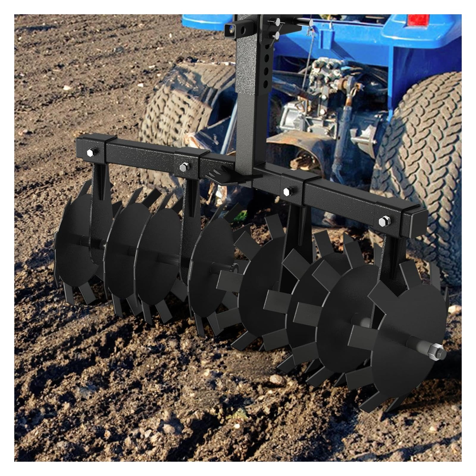 Luku 32 Inch Disc Plow Harrow, Heavy Duty Steel Adjust Height Trailer ...