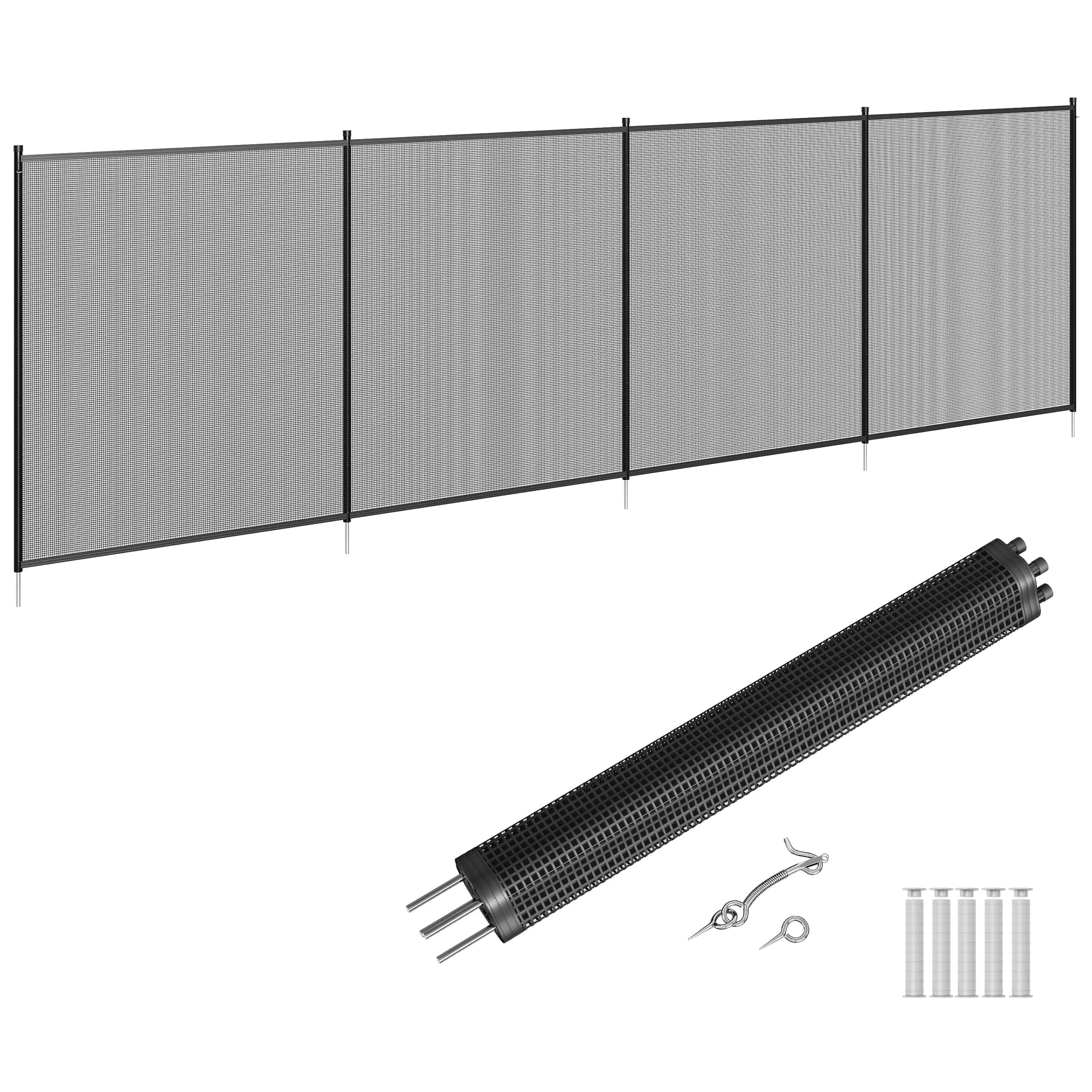 Luku 4 X 12 FT Pool Fences for Inground Pools, Easy DIY Installation ...
