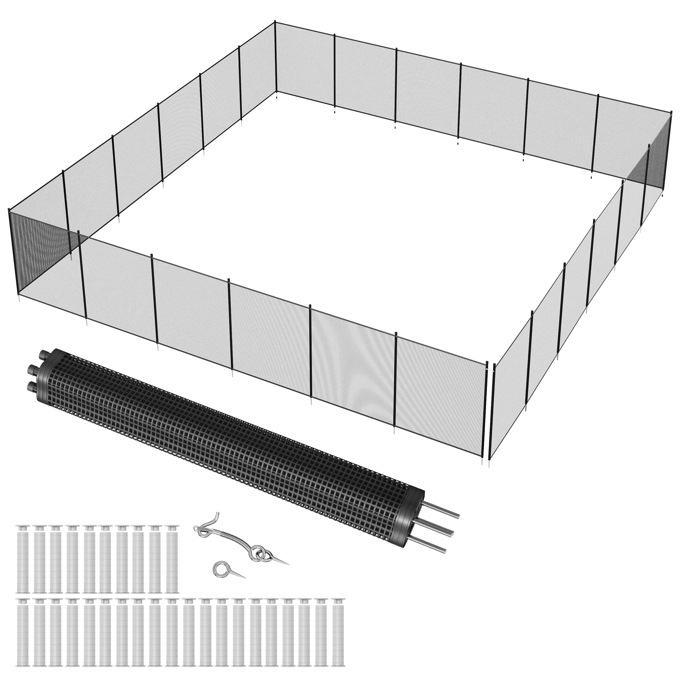 Luku 4 X 72 FT Pool Fences for Inground Pools, Easy DIY Installation ...